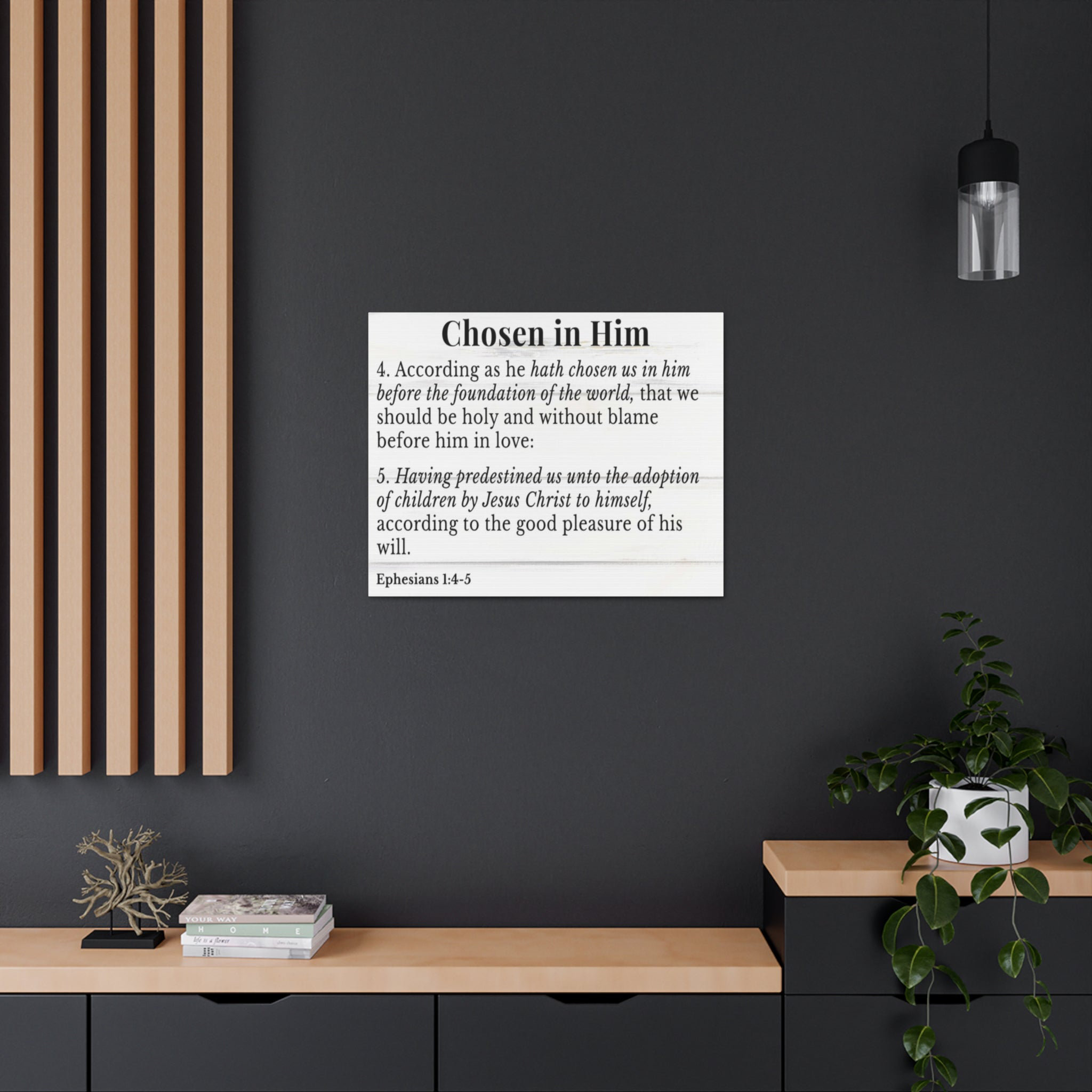 Ophelia & Co. Scripture Walls Ephesians 1:4-5 Chosen in Christ White ...