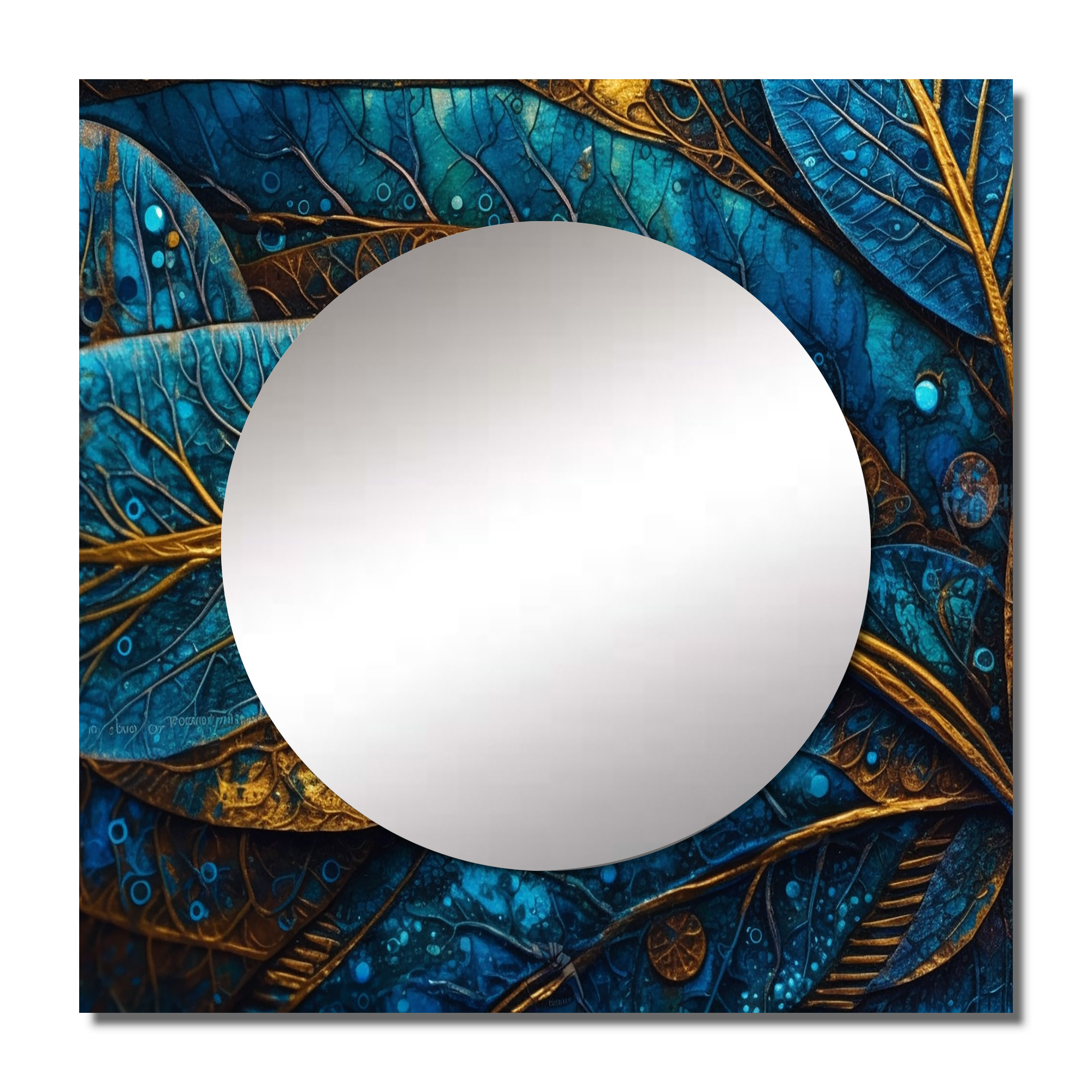 East Urban Home Predelus - Boho Feather Square Living Room Wall Mirror ...