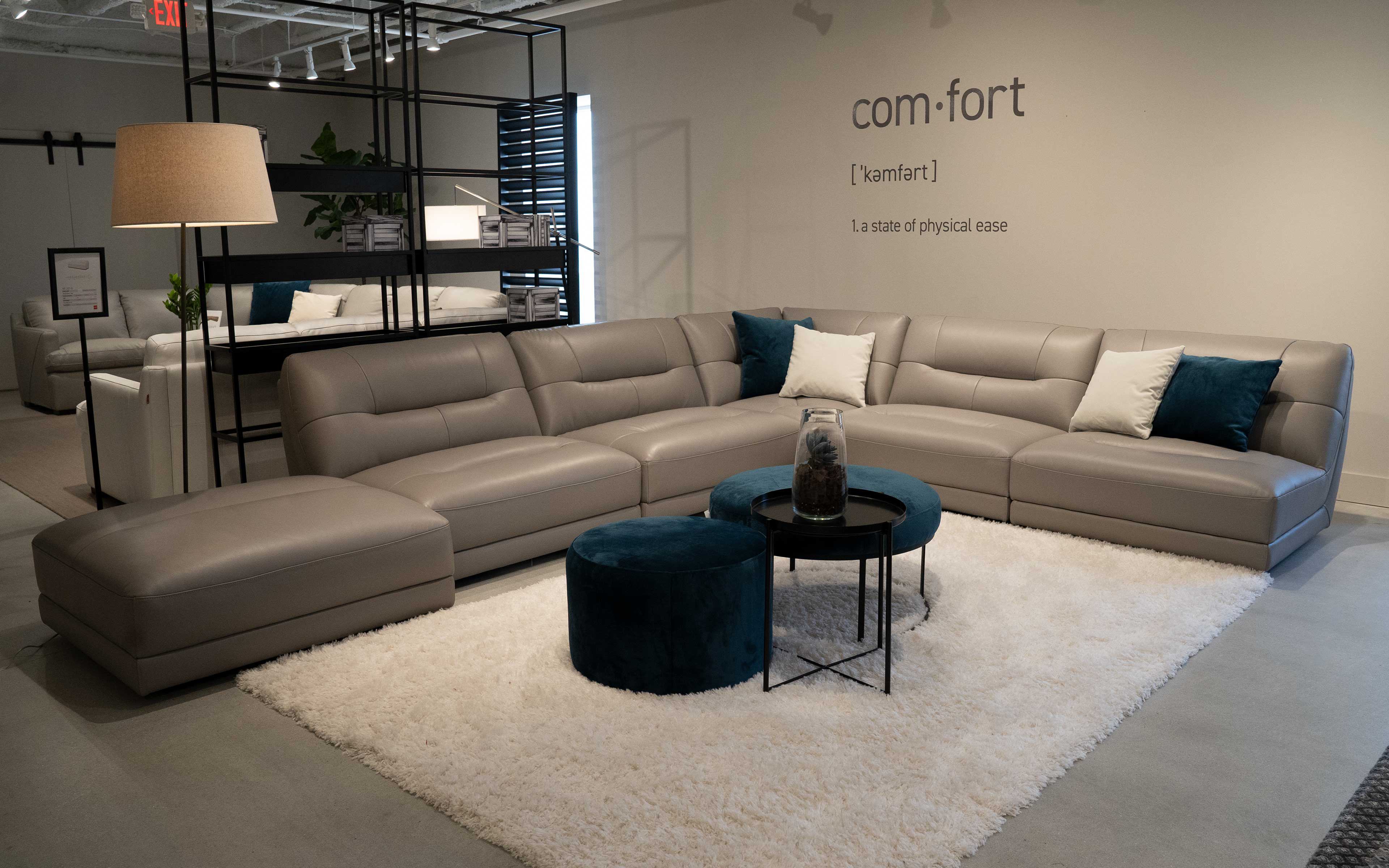 Wade Logan® Audrik 171" Wide Genuine Leather Reversible Modular Corner ...