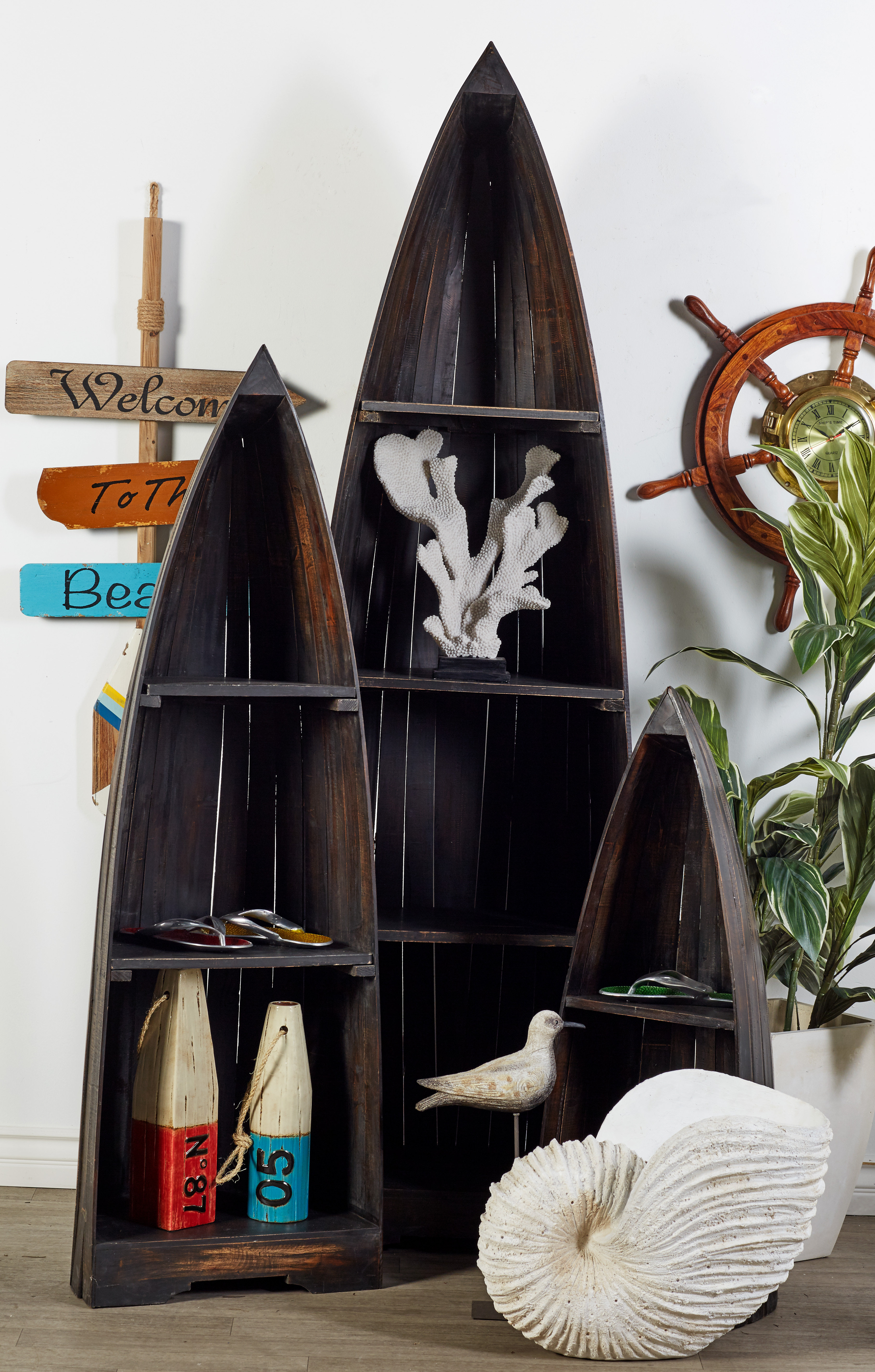 Breakwater Bay Caudill Wood Boat Storage Shelving Unit Set & Reviews ...