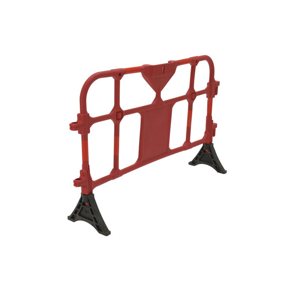 Vestil 40'' H x 59'' W Red/Black Polyethylene Plastic Fencing with 1 ...