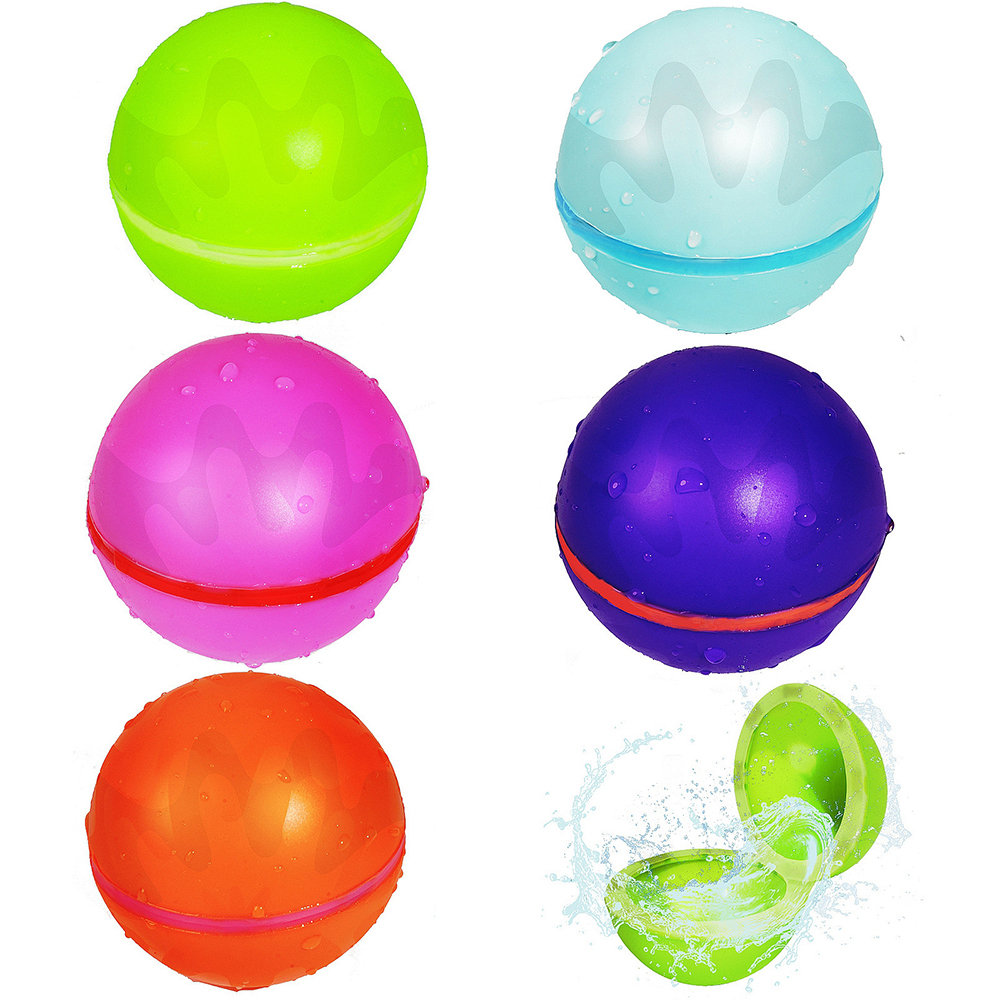 Myfuncorp 10pcs Reusable Water Balloons Quick Fill Splash Refillable ...
