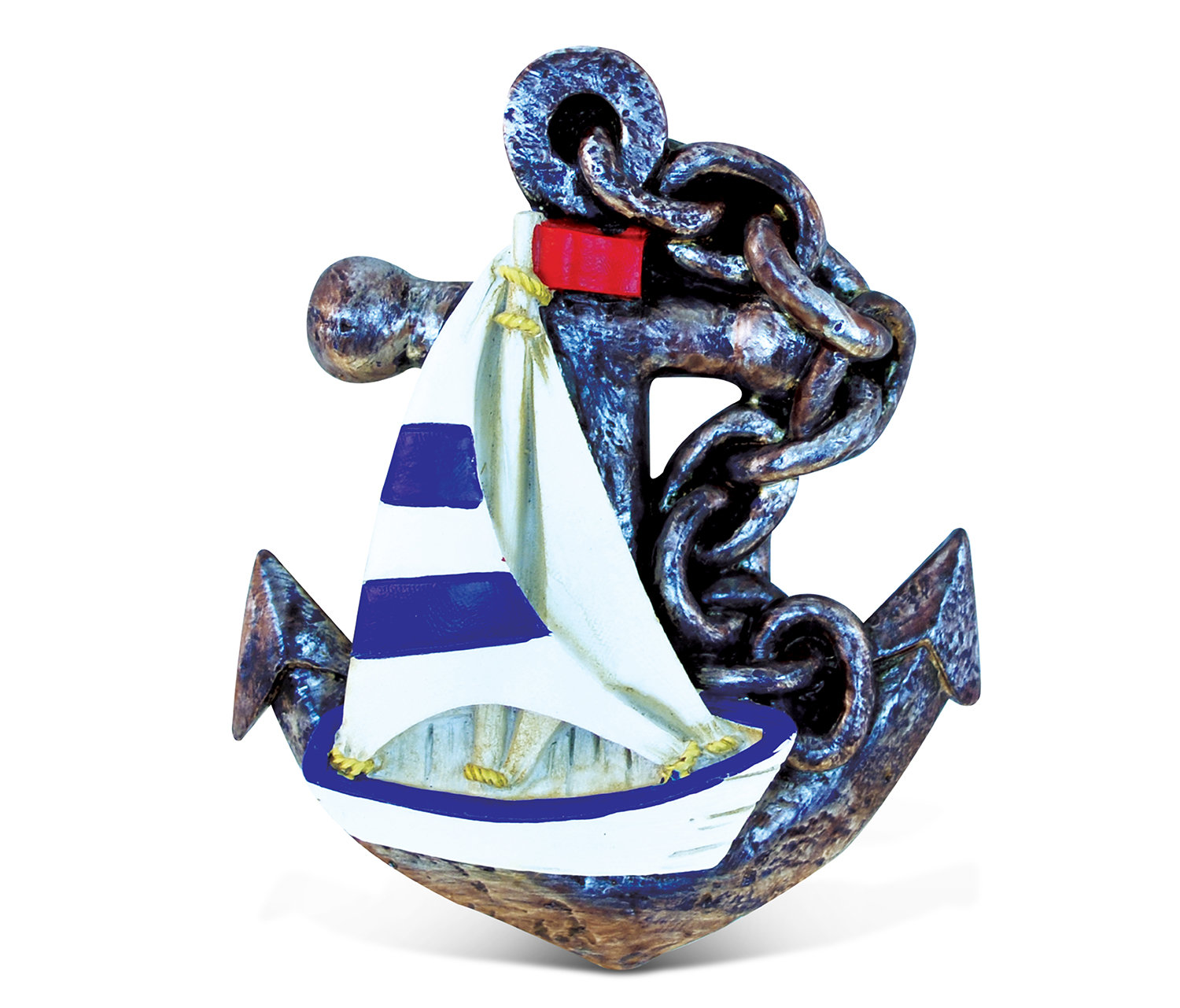 Breakwater Bay Anchor With Boat Refrigerator Nautical Magnet - Maritime ...