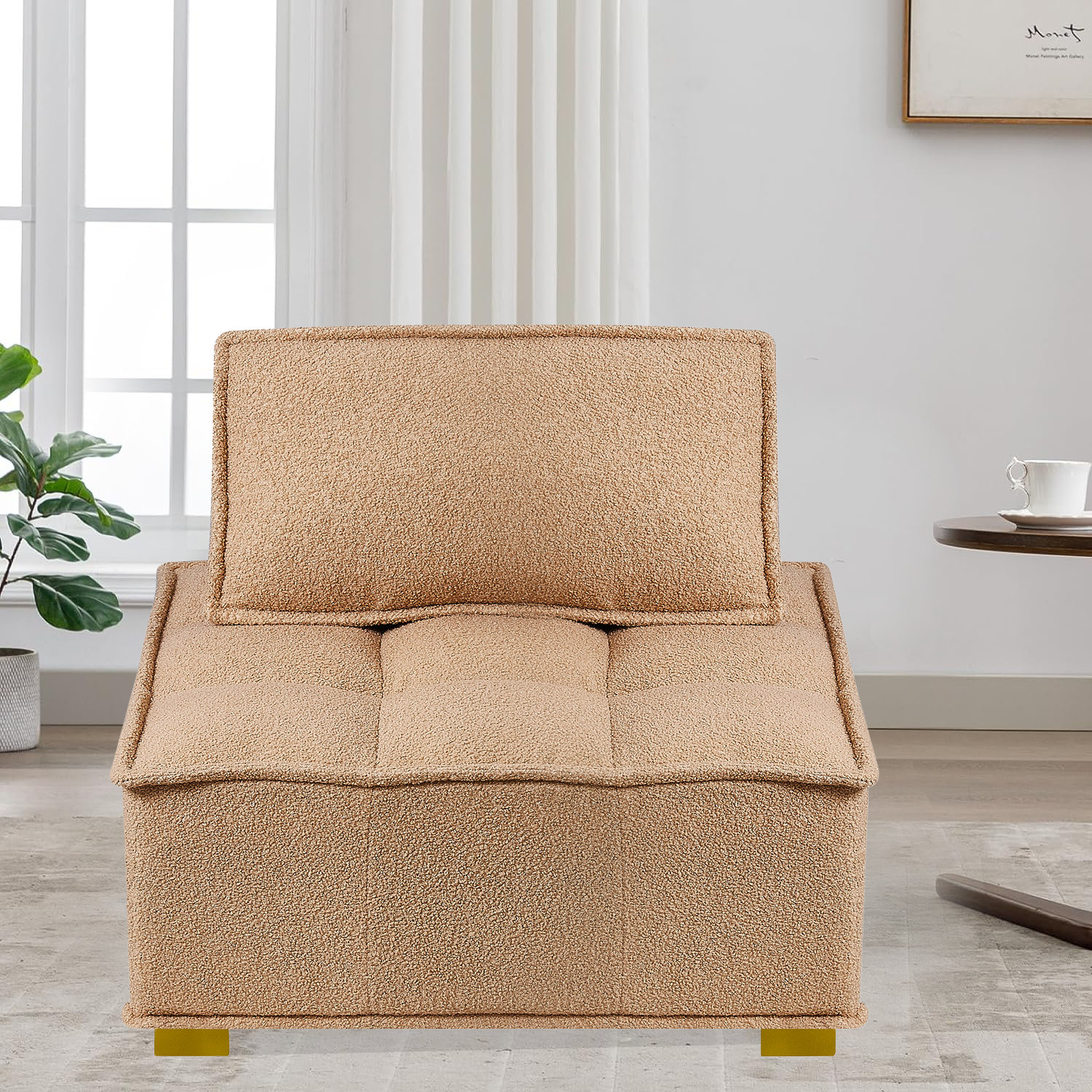 Mercer41 Nevaehia 32'' Velvet Armless Modular Sleeper | Wayfair