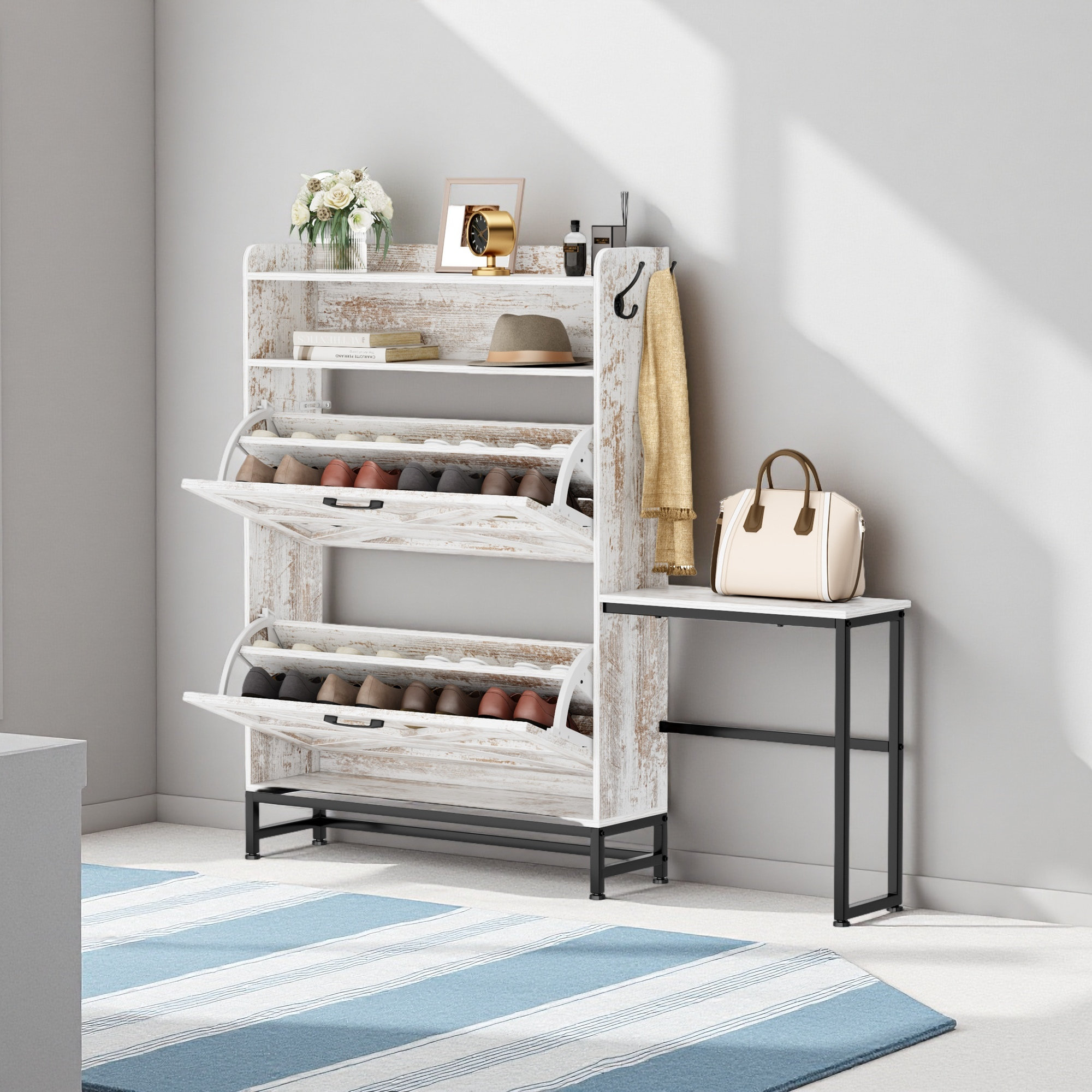 Rebrilliant Shoe Cabinet, Entry Home Shoe Cabinet, Entrance Balcony ...