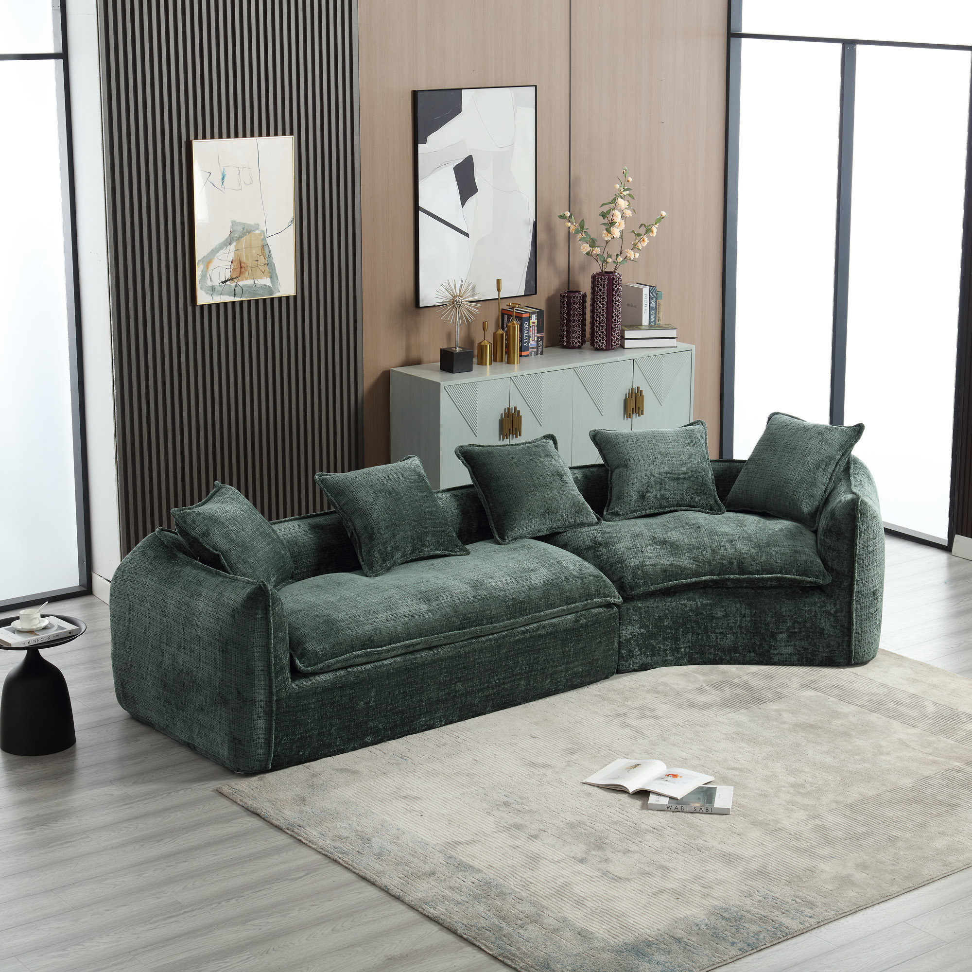 Latitude Run® Modular Sectional Sofa, U-Shaped Couch With Sofa For Five ...