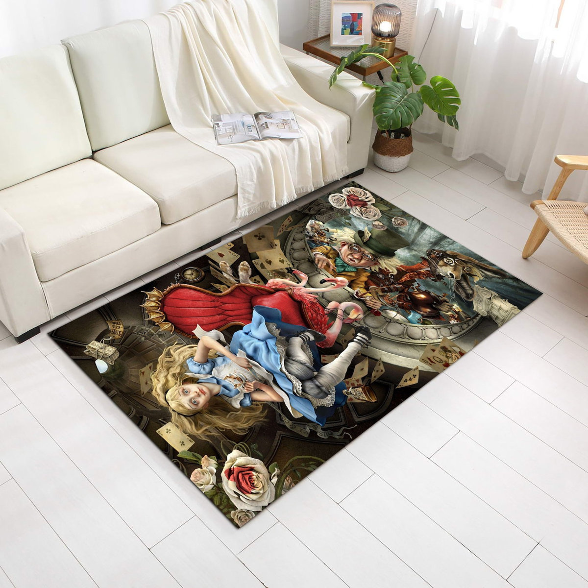 TeexCorp Alice In Wonderland, Alice Rug, White Rabbit Rug, Movies Rug ...