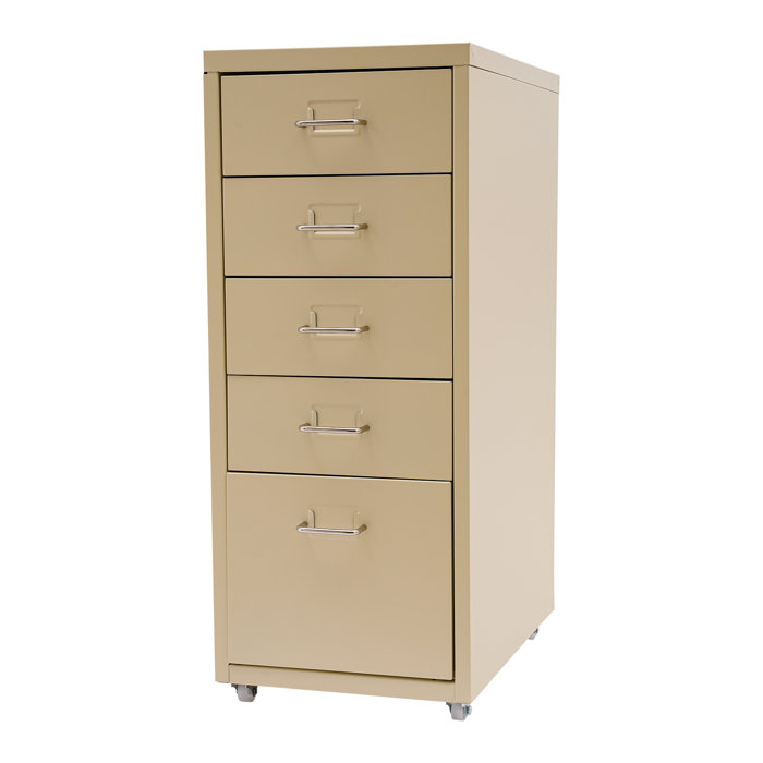 Ebern Designs Riesner 5-Drawer Storage Cabinet with Wheels | Wayfair