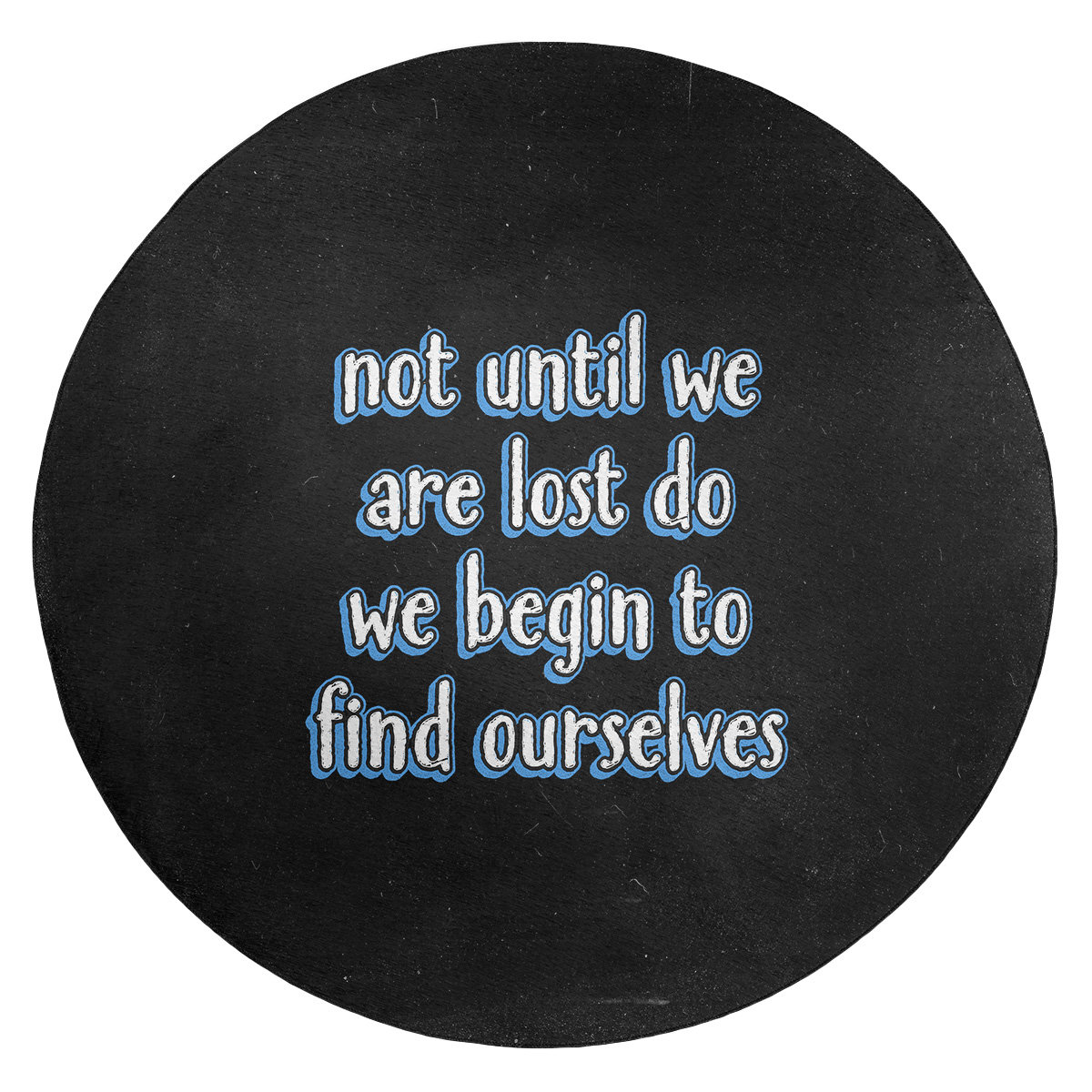 East Urban Home Find Yourself Quote Chalkboard Style Poly Chenille Rug ...