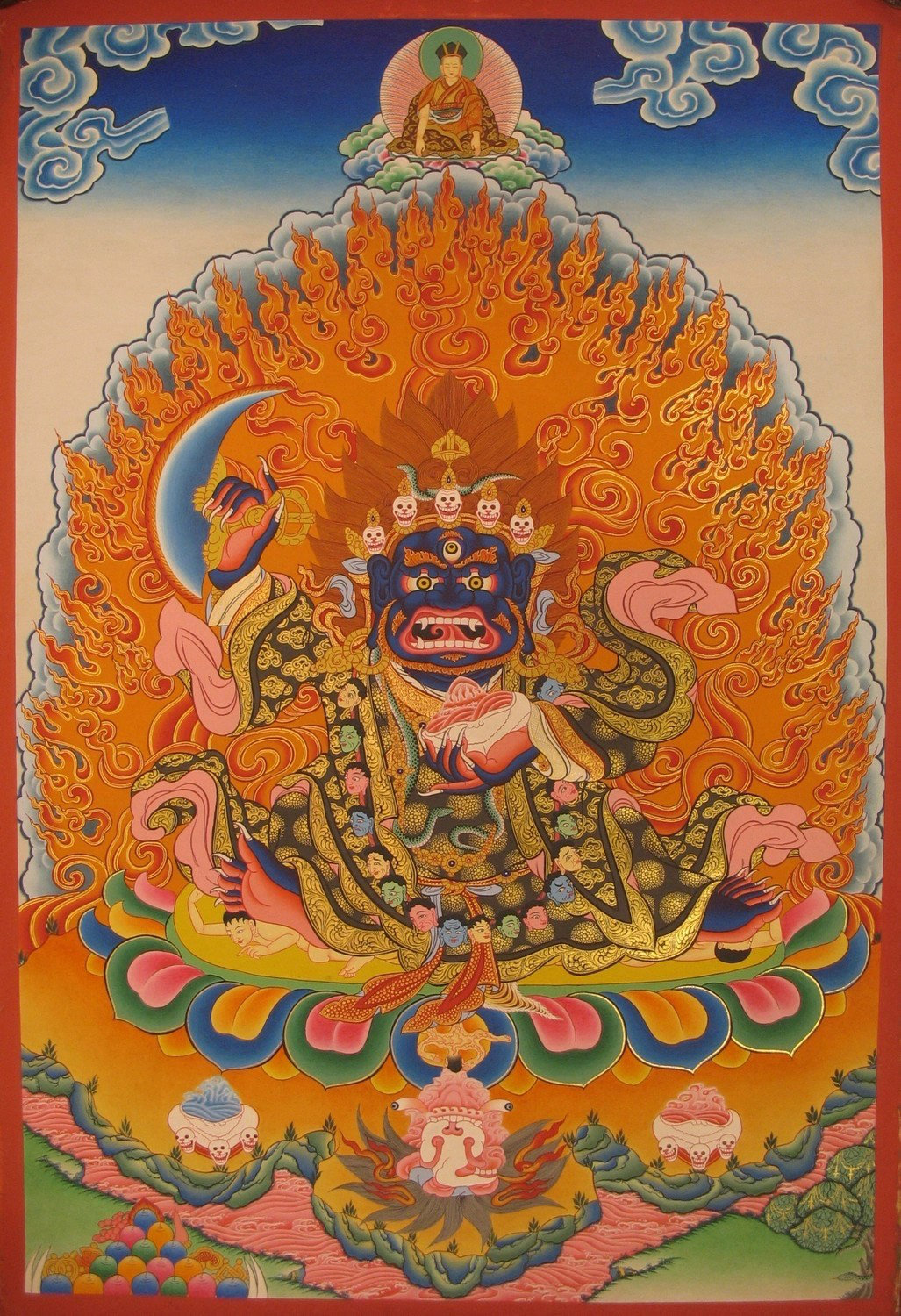 Exotic India Two Armed Bernagchen Mahakala The Special Protector Of The ...