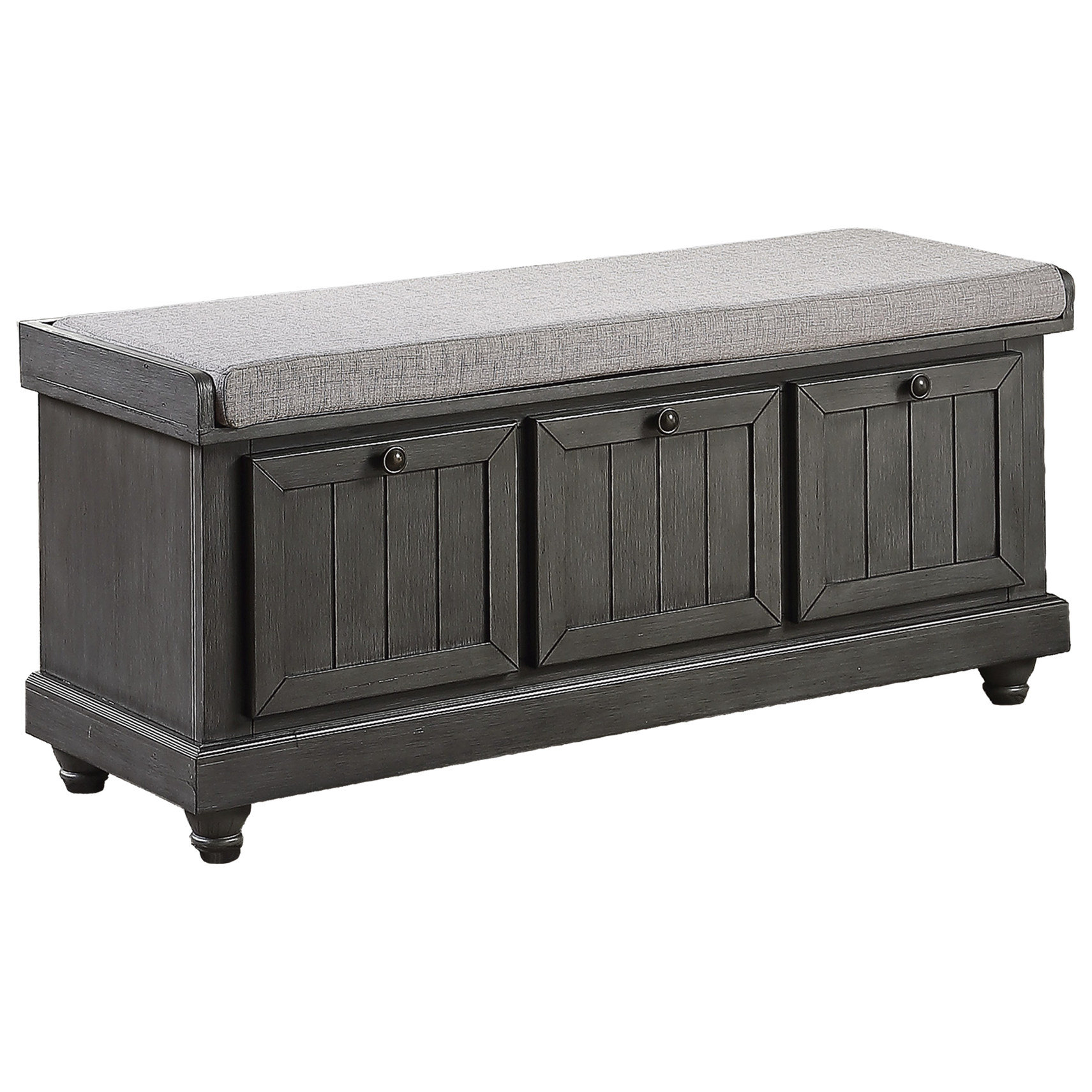 One Allium Way® Bench With Solid Wood Base And Foam Cushioned ...