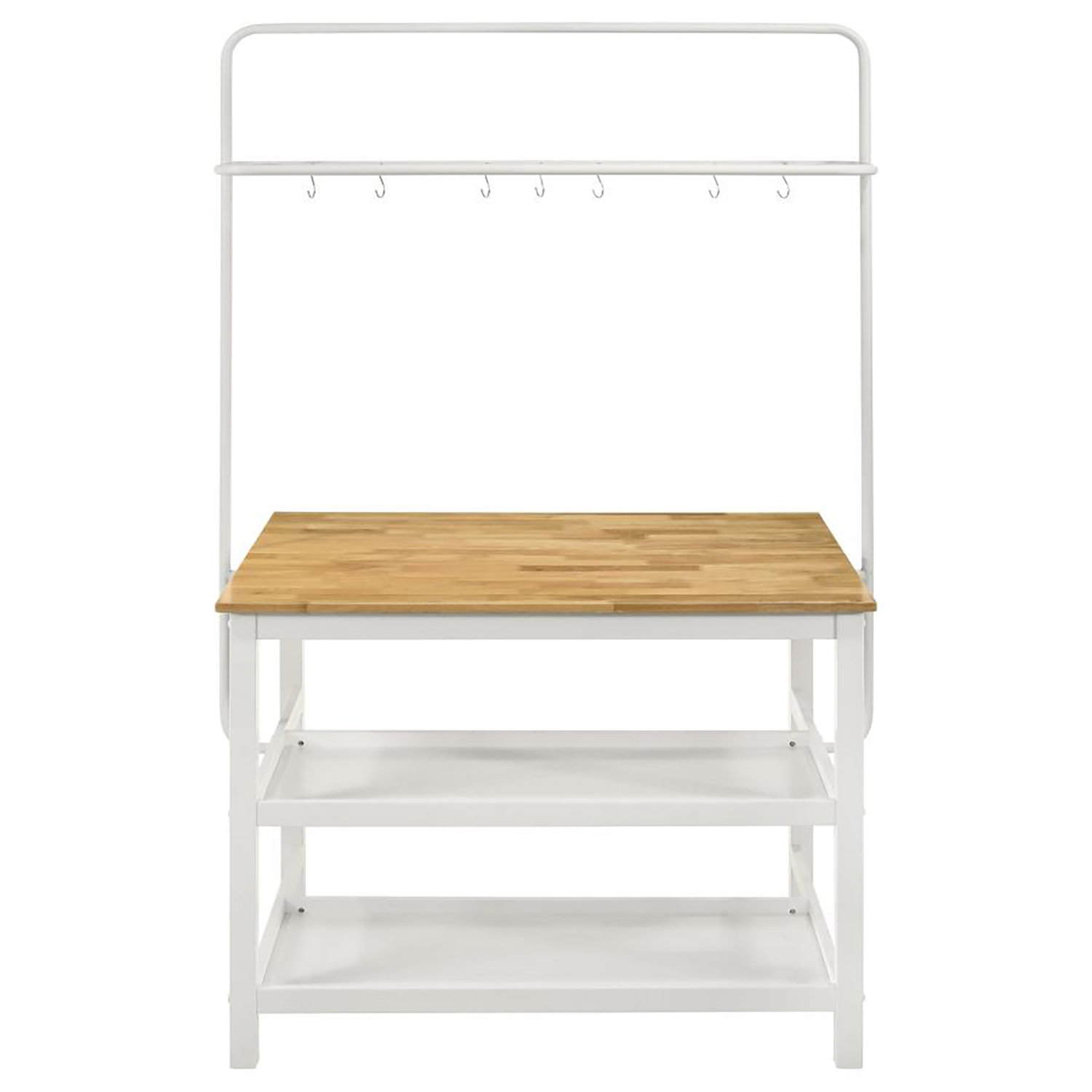 Latitude Run® Aldora Kitchen Island Counter Table With Pot Rack | Wayfair