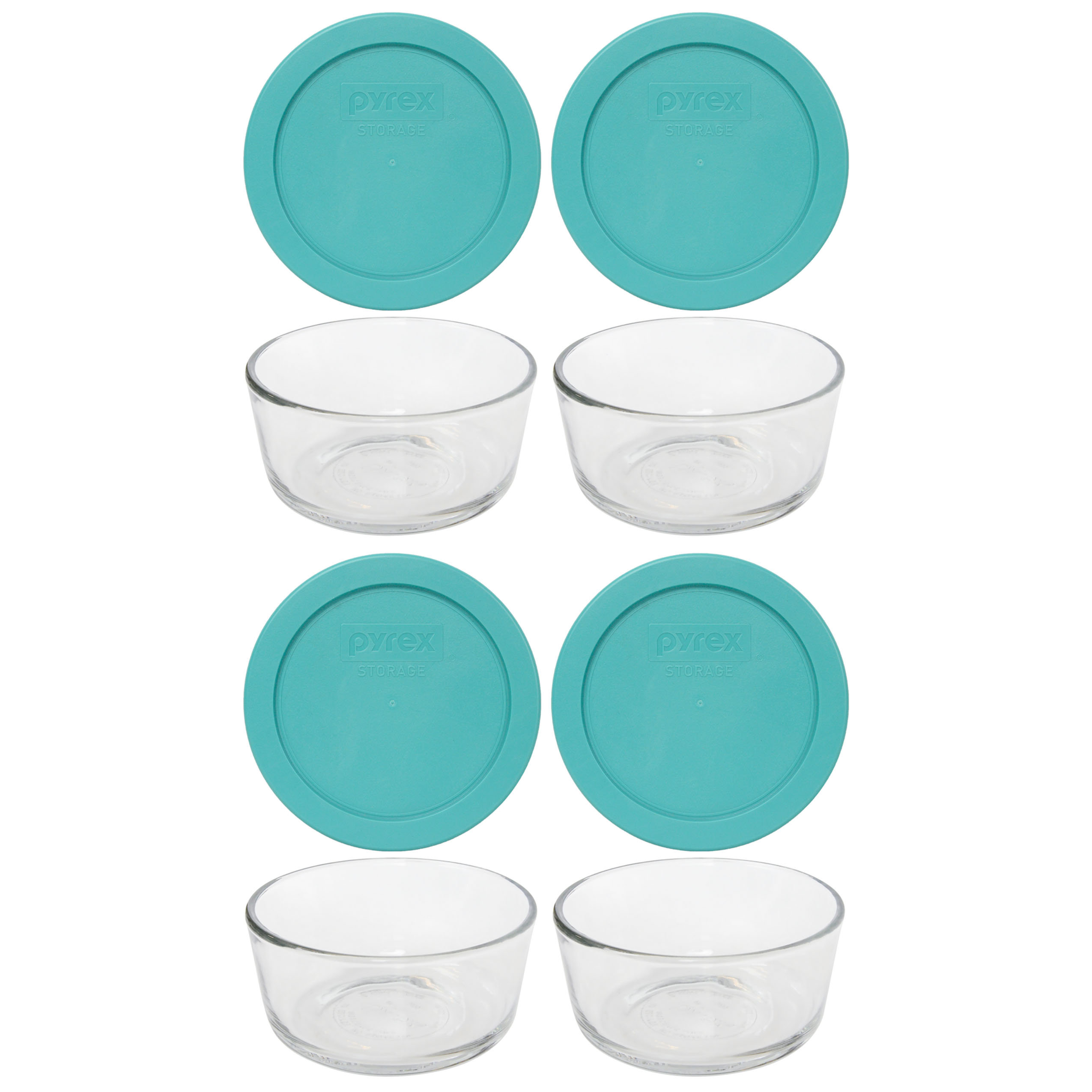Pyrex 7200 Glass Bowls & 7200-PC Matching Lids | Wayfair