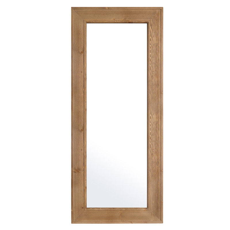 Millwood Pines Rustic Rectangle Wood Mirror for Bathroom Farmhouse ...