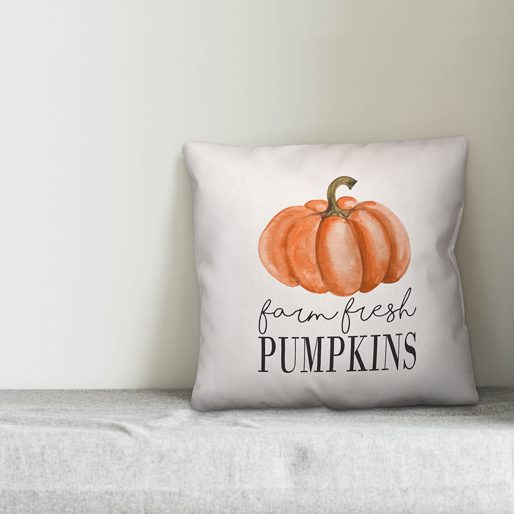 Designs Direct Creative Group Farm Fresh Pumpkins Throw Pillow | Wayfair