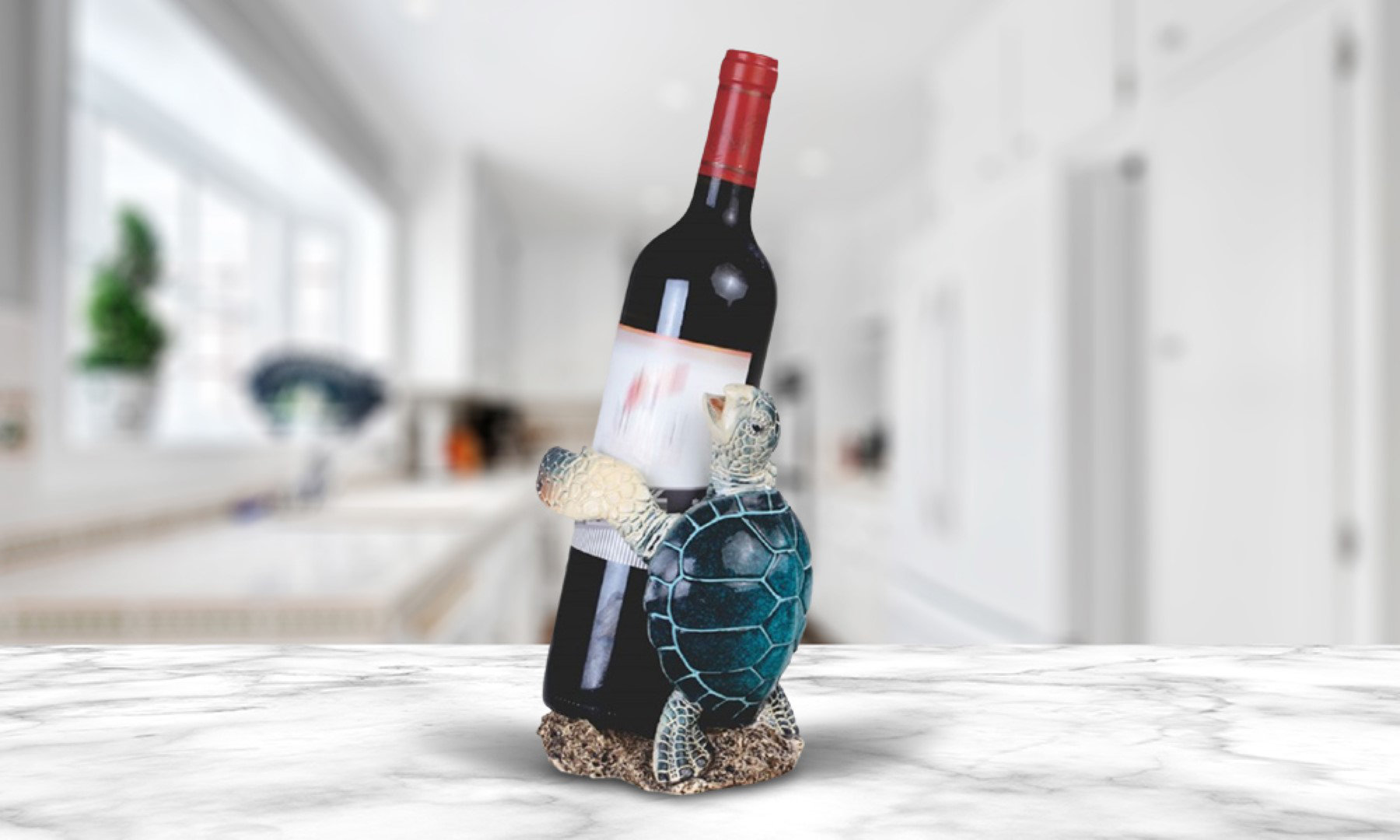 Bayou Breeze Laguiole 8"H Sea Turtle Wine Rack Bottle Holder Dining ...