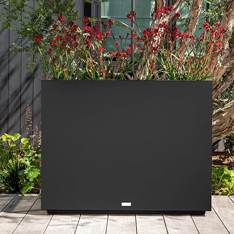 Hokku Designs Span Plastic Planter - Tall Rectangular Planter for ...