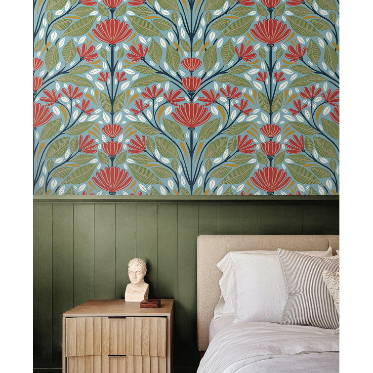 Nextwall Zhani Floral Vinyl Peel & Stick Wallpaper Roll | Perigold