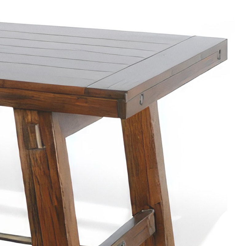 Benjara Reggie Dining Table, Turnbuckle Stretcher, Brown Mahogany, 74 ...