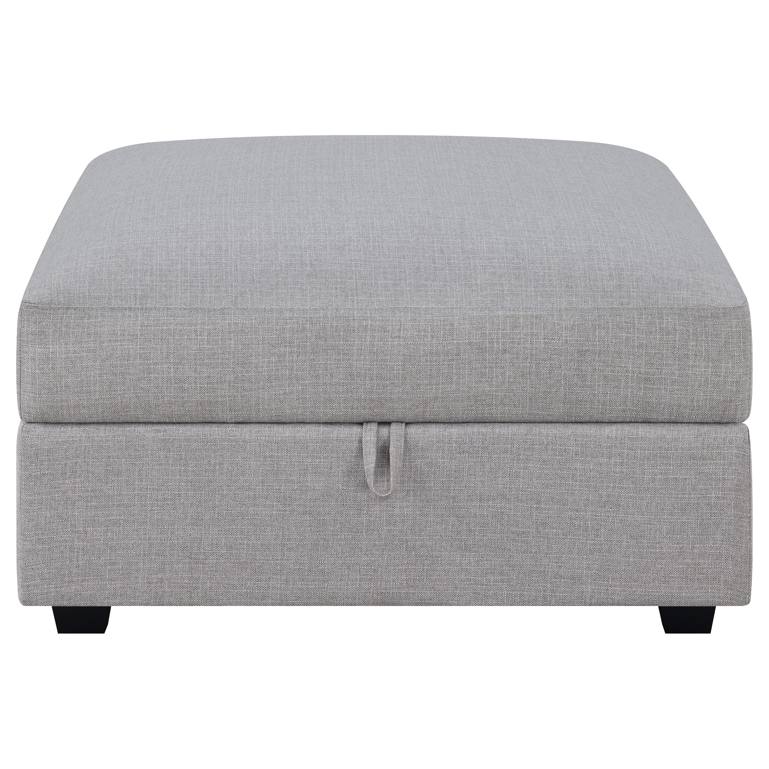 Ebern Designs Cambria Square Upholstered Storage Ottoman Grey | Wayfair