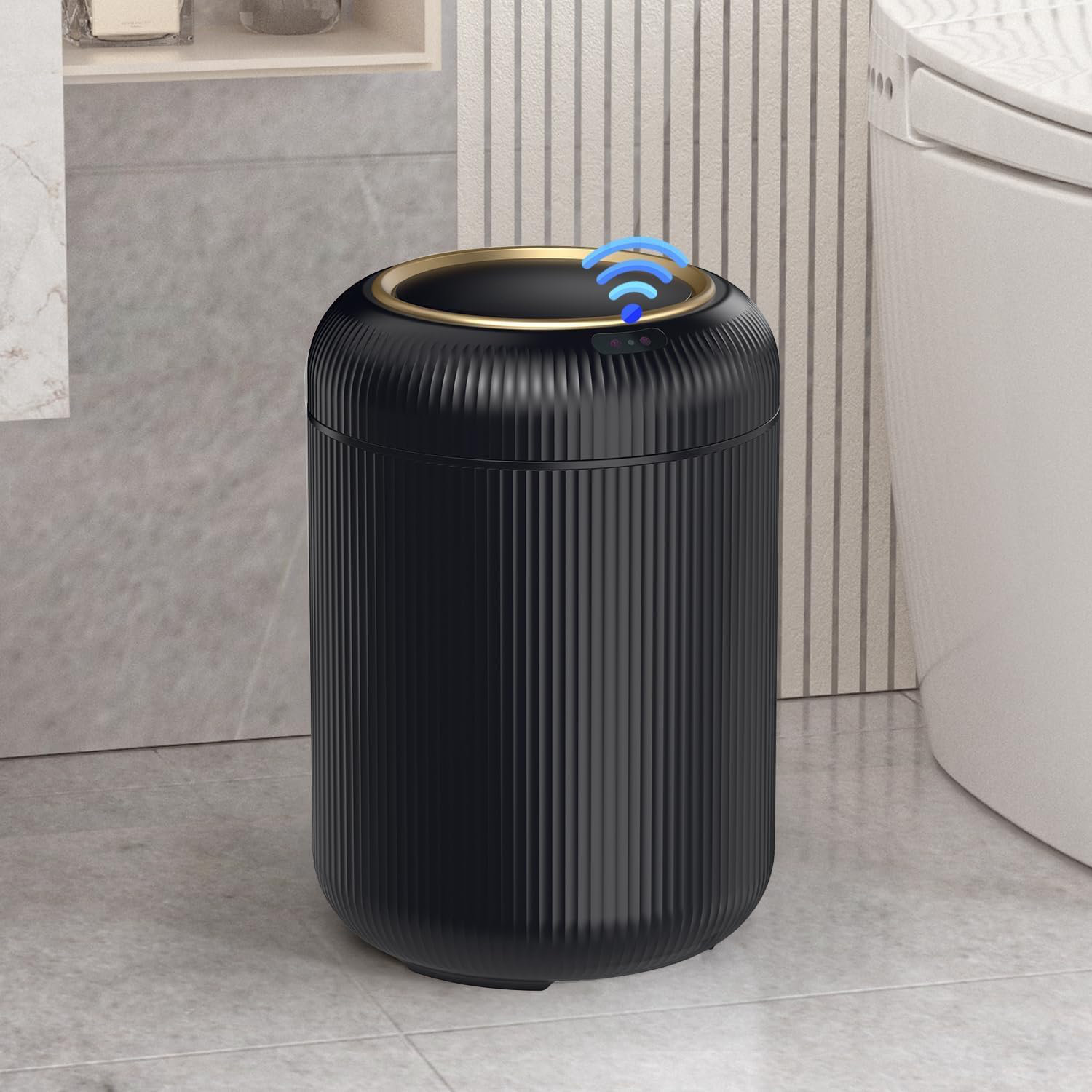 TAIZHOUHAIFU Motion Sensor Bathroom Trash Can With Lid, Automatic ...