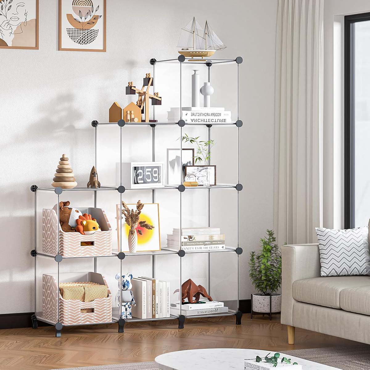 KINOFO Closet Organizer, 9 Cube Closet Organizers And Storage,DIY ...