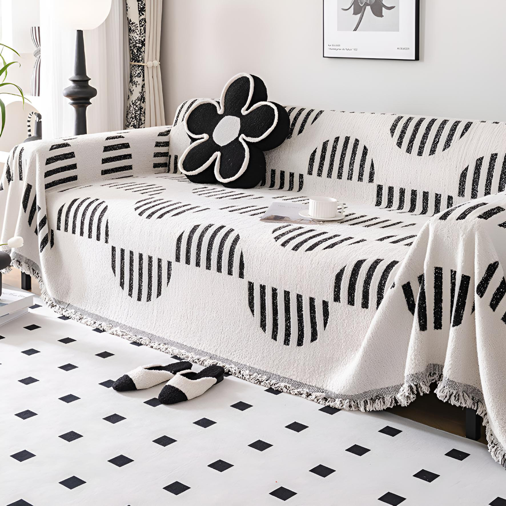 Latitude Run® Full-Cover Sofa Cover, Anti-Slip Design, One-Piece Sofa ...