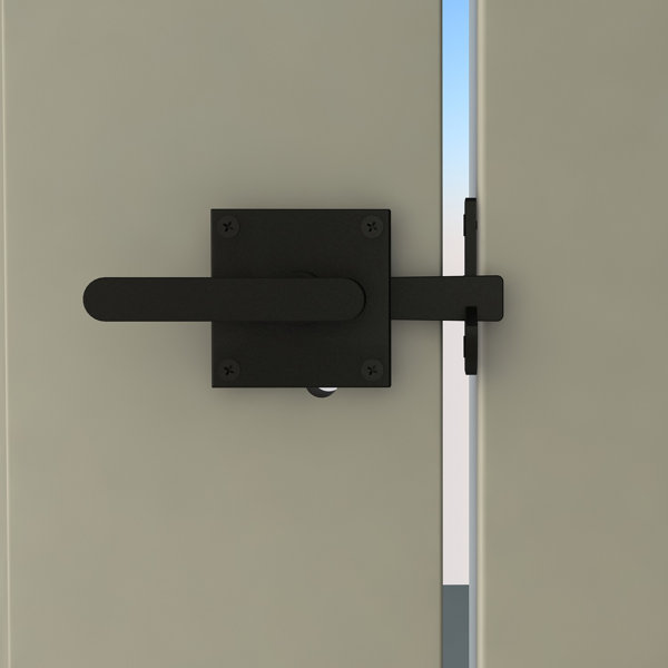 JUBEST Heavy Duty Double Side Swinging Door Latch Gate Hardware Black ...