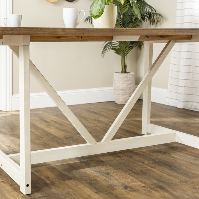 Sand & Stable Emmett Solid Wood Dining Table & Reviews | Wayfair