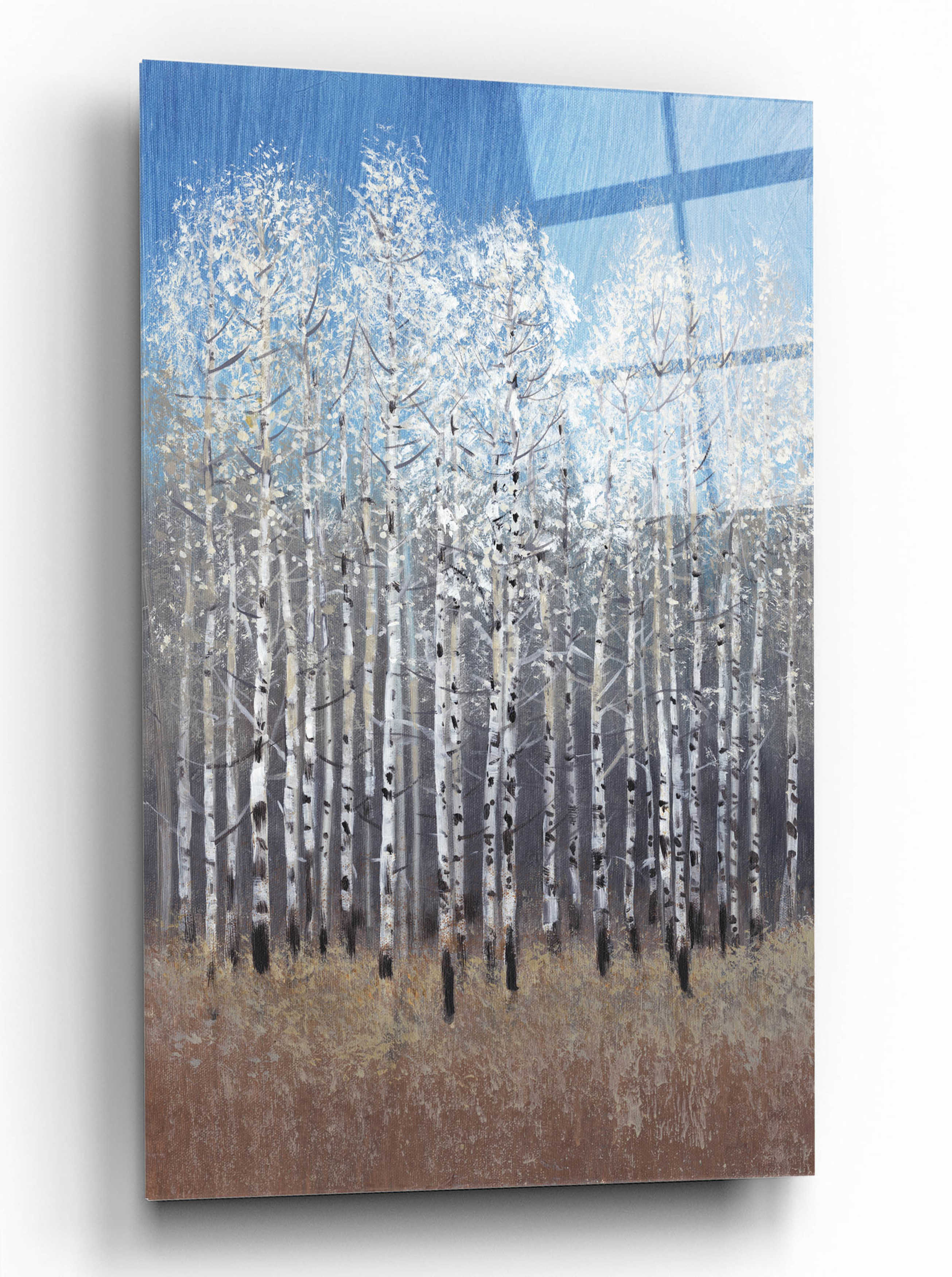Winston Porter Cobalt Birches I' by Tim O'Toole, Acrylic Glass Wall Art ...
