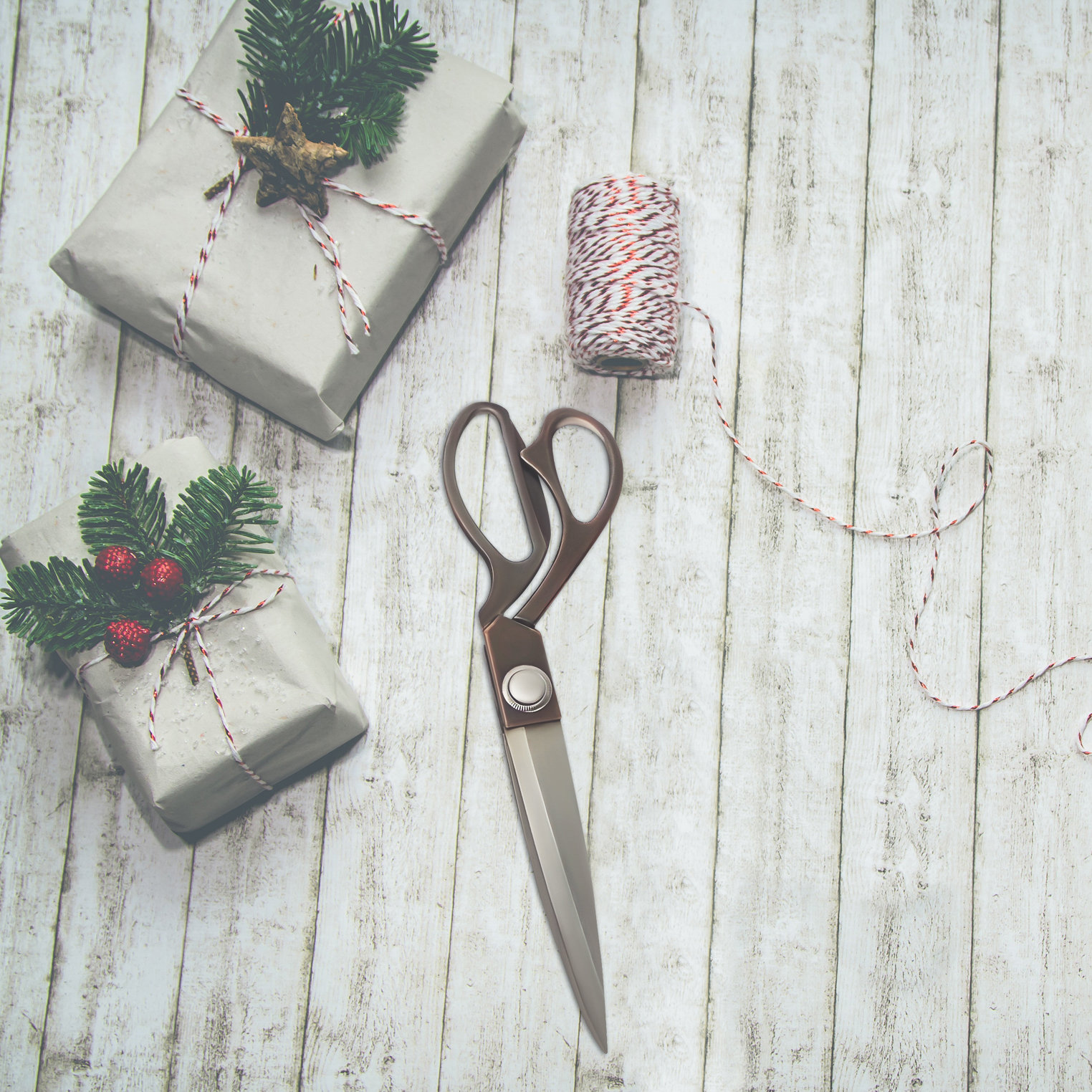 Vintiquewise Heavy Duty Big Aluminum Plated Scissors with Sharp Blades ...