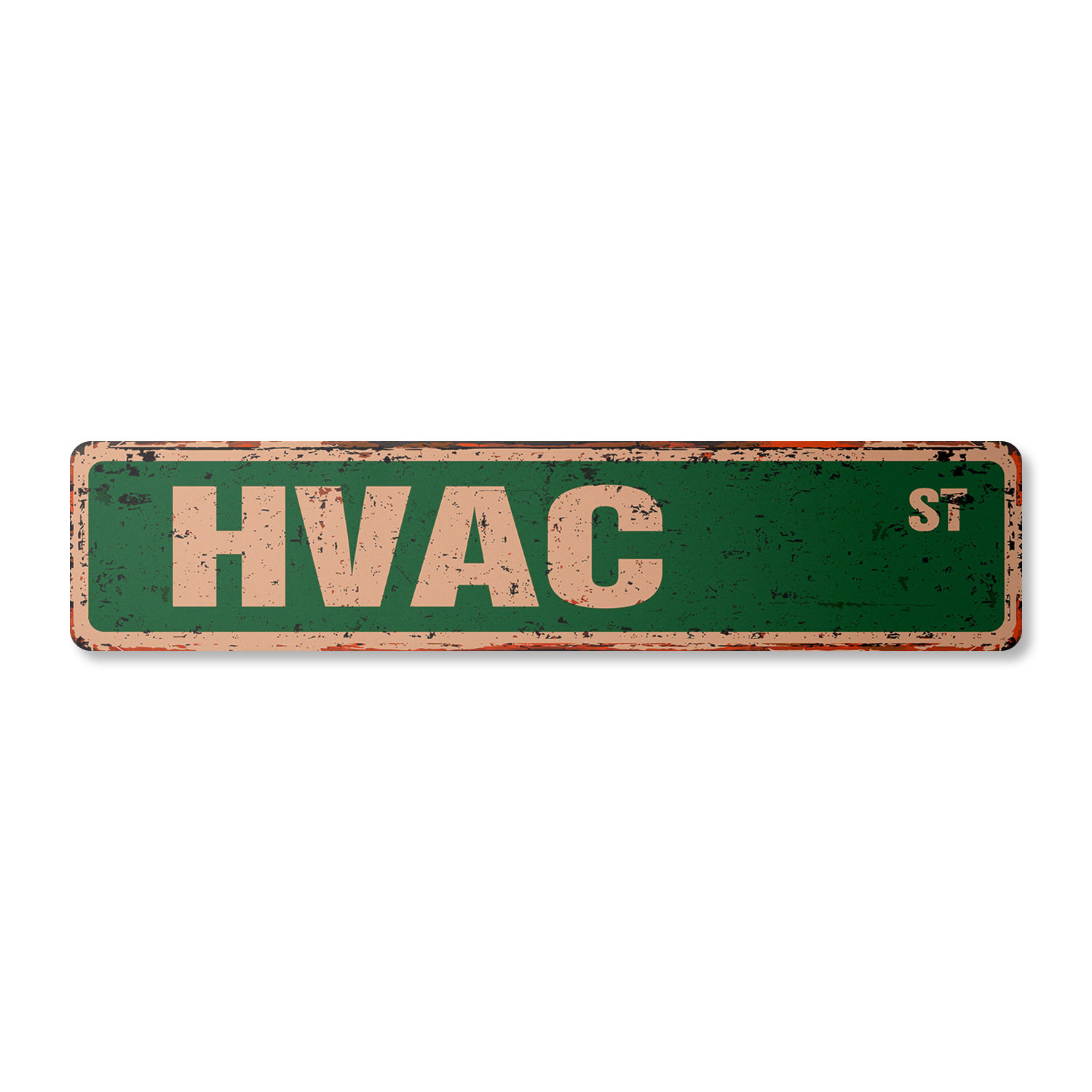 SignMission HVAC Vintage Aluminum Street Sign high voltage air ...