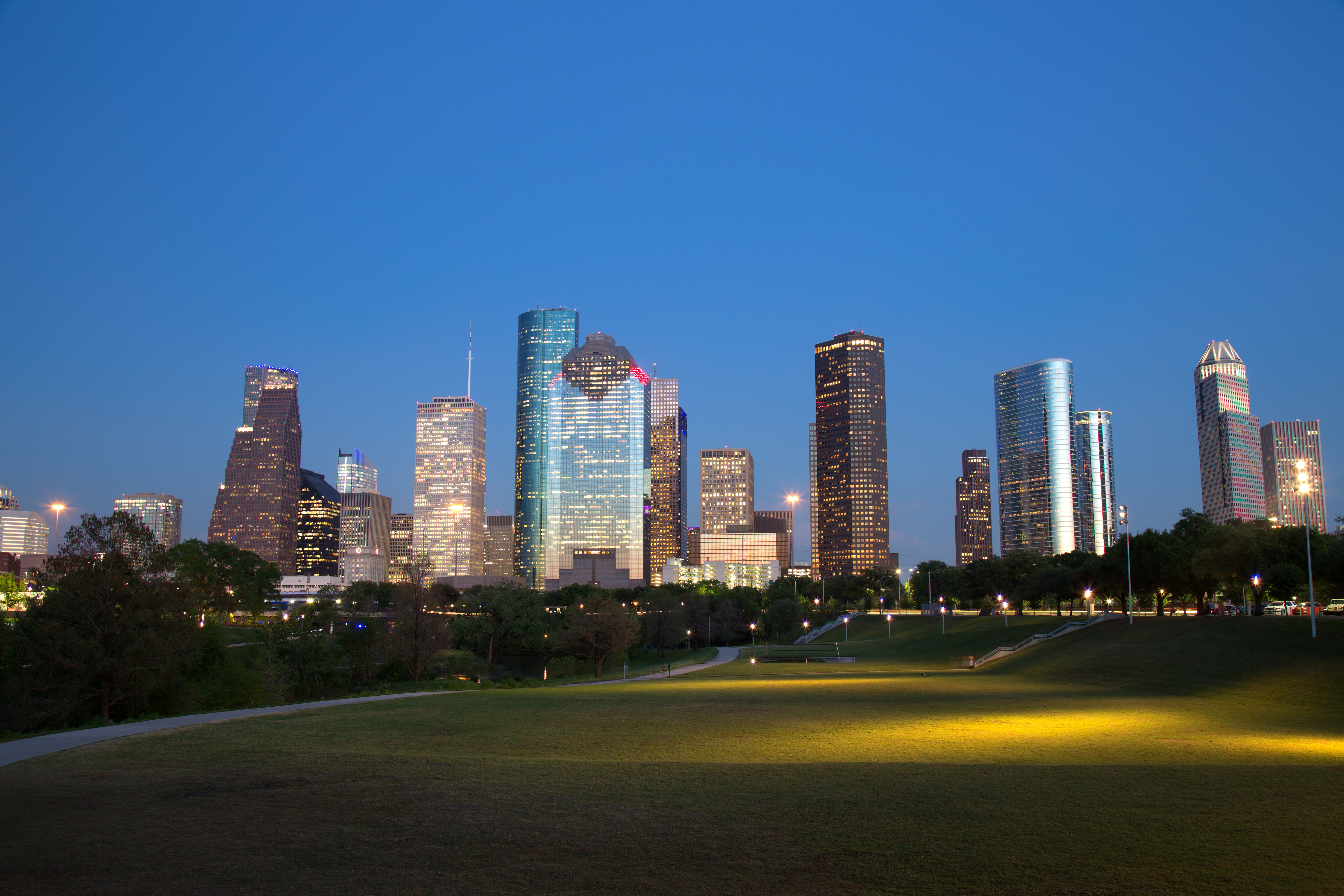 17 Stories Elevus Houston Downtown Skyline by Roman_slavik - Wrapped ...