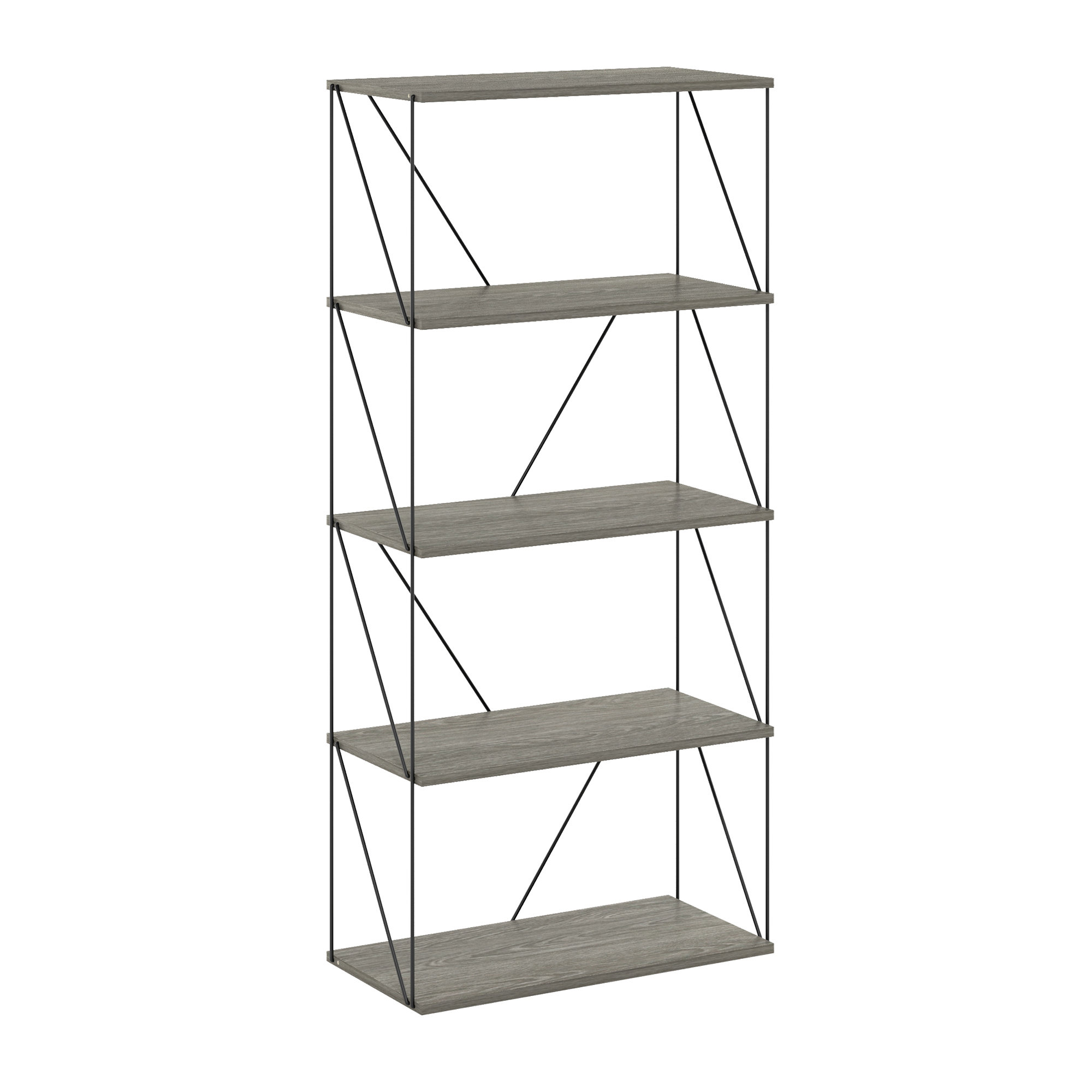 17 Stories Linnett 5-Tier Industrial Multipurpose Flat Base Shelf ...