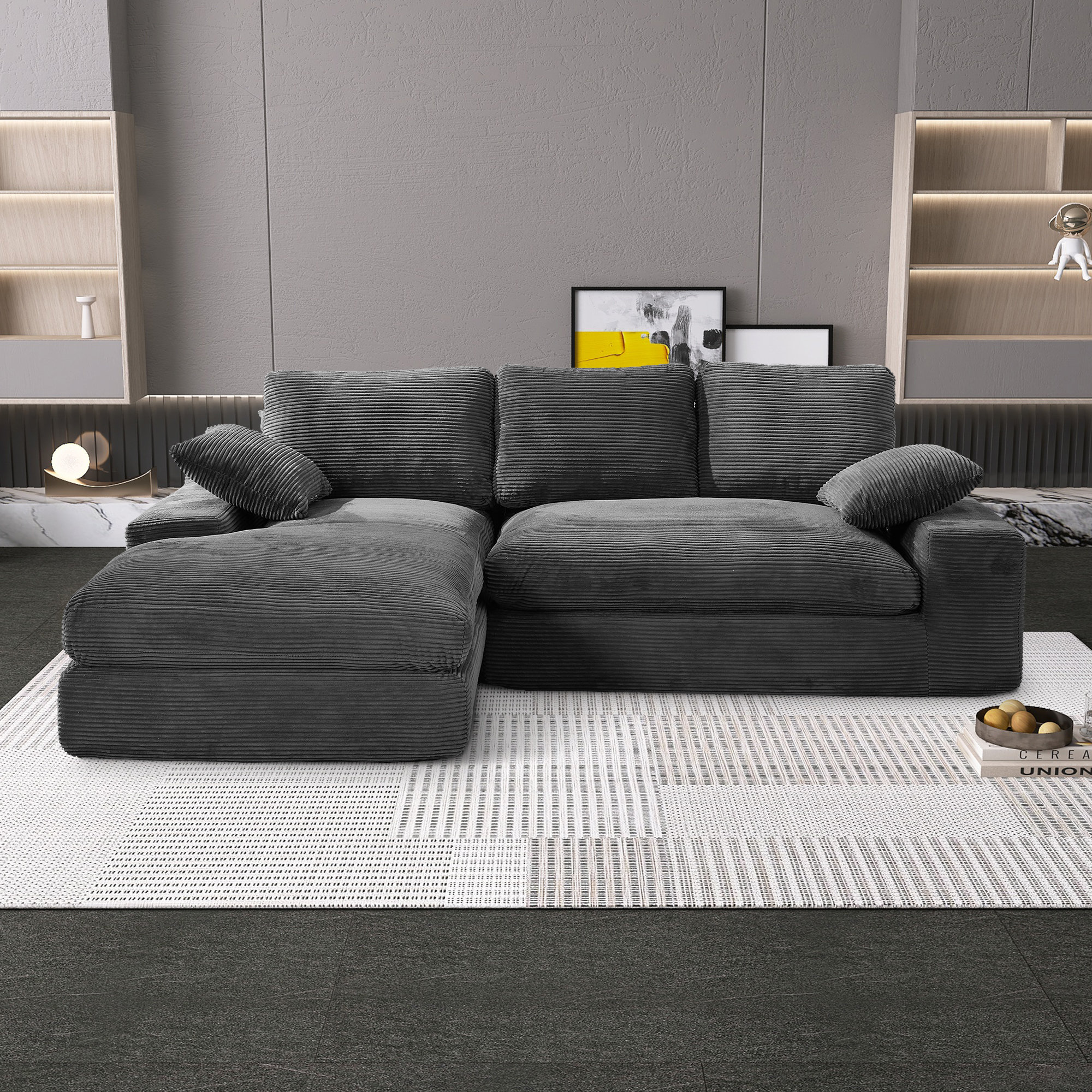 Latitude Run® Modern Modular L-shape Sectional Sofa With Chaise ...
