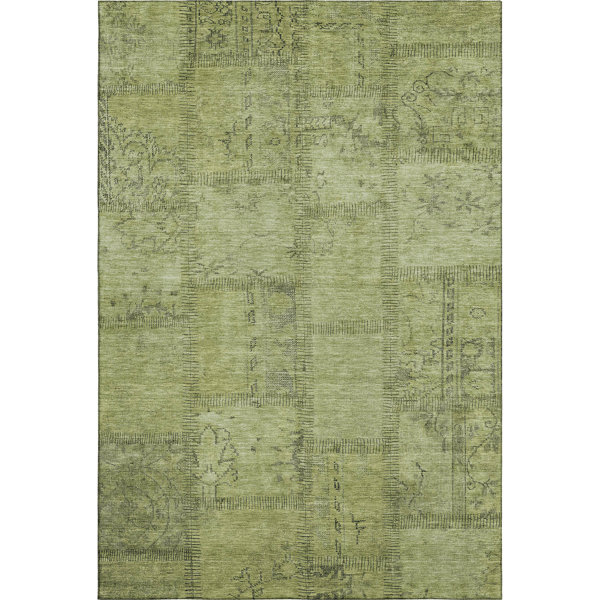 Bungalow Rose Premium Machine Washable Prisco Fern Rug | Wayfair