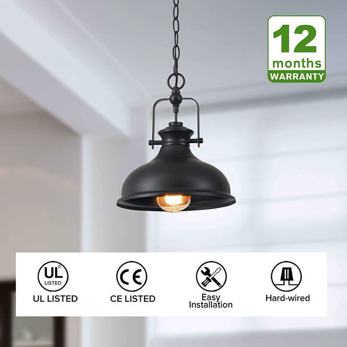 Williston Forge Waynetown 1 - Light Black Single Pendant & Reviews ...