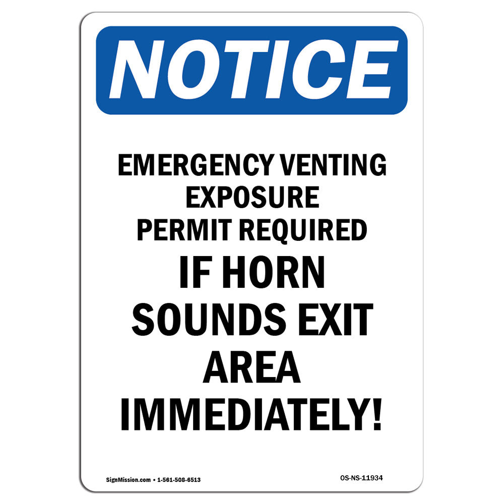SignMission Emergency Venting Exposure Permit Sign | Wayfair