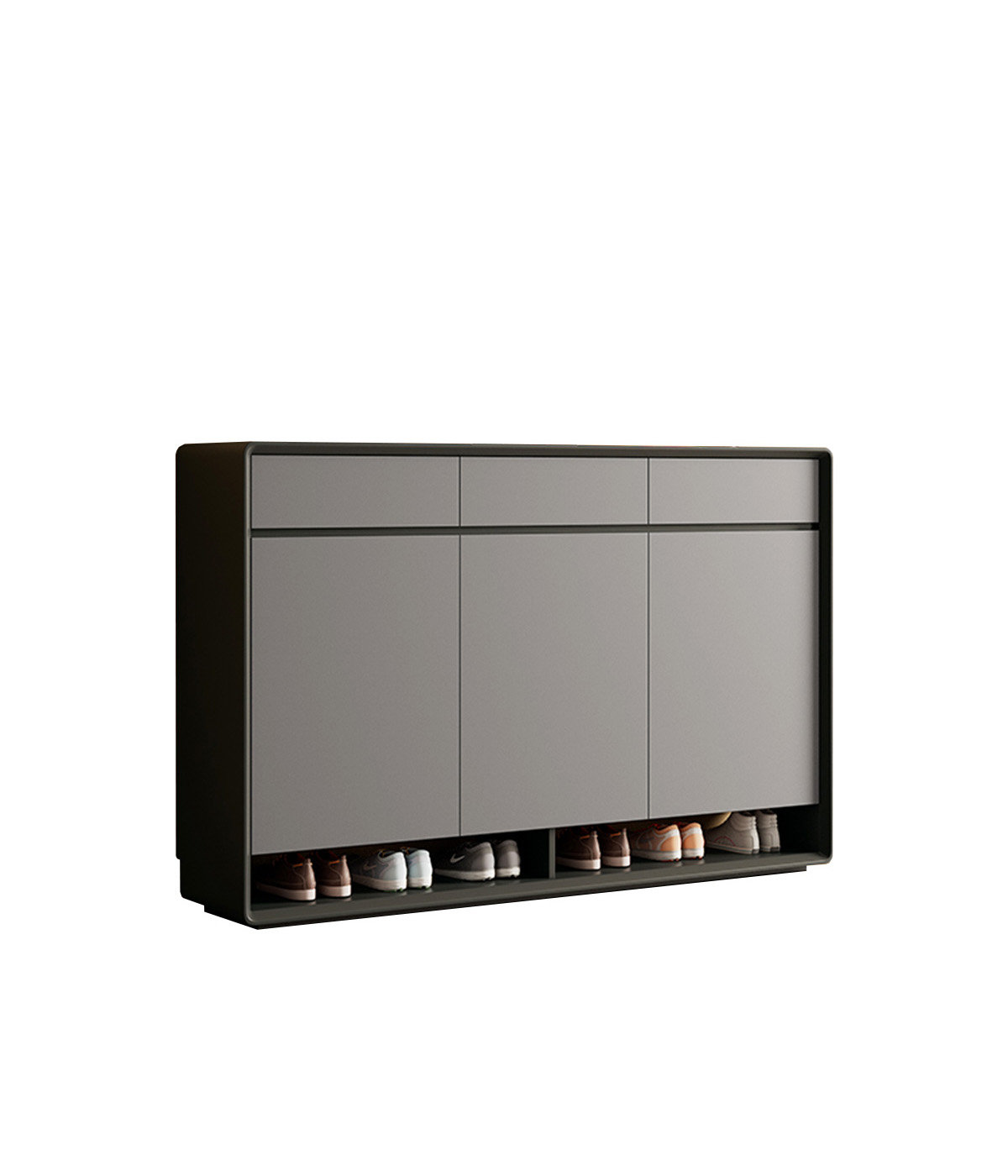 GLIDAS 39.37"H Maple;Pine Solid Wood Shoe Storage Cabinet - Wayfair Canada