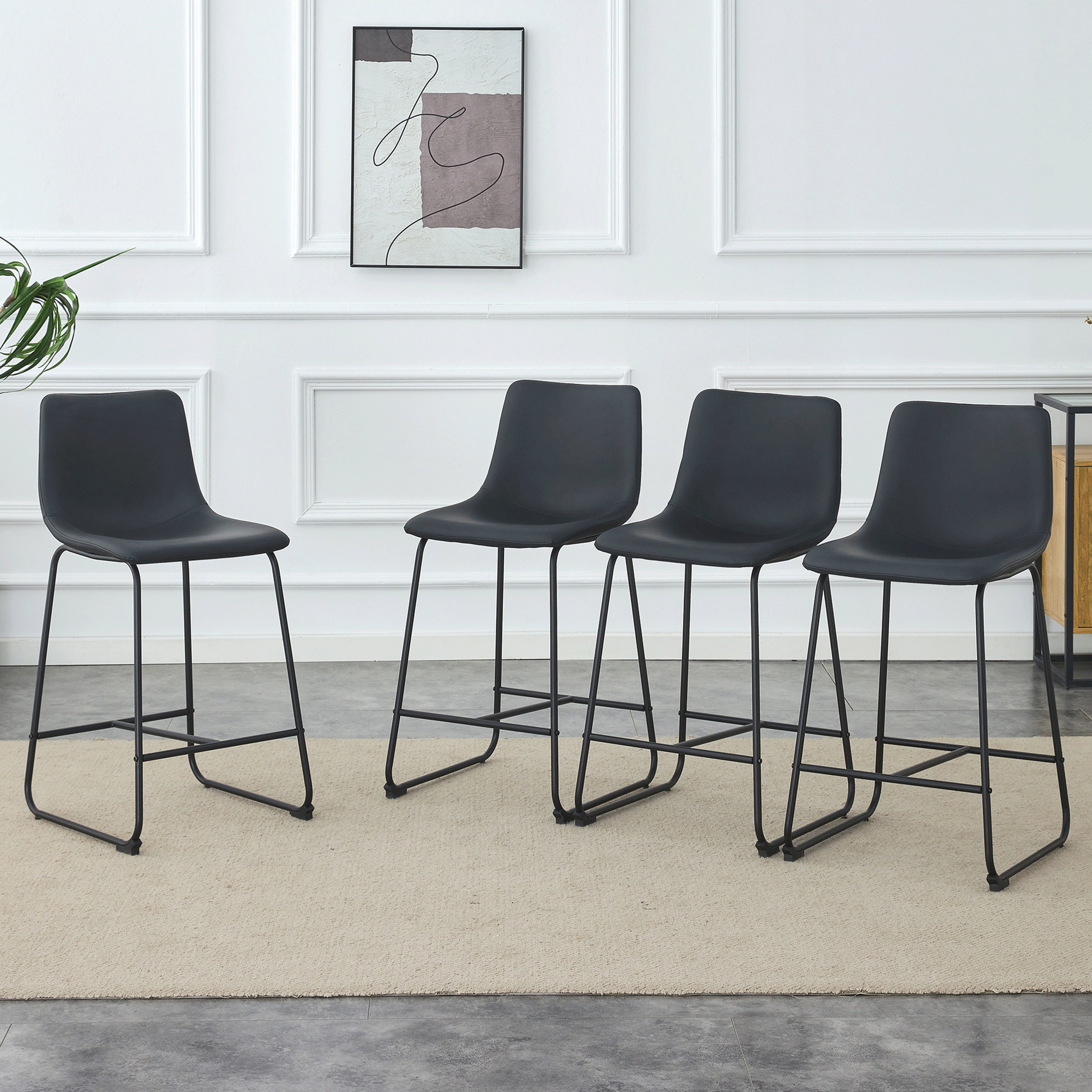 George Oliver Modern PU Material Bar Stools Set - Stylish And Versatile ...