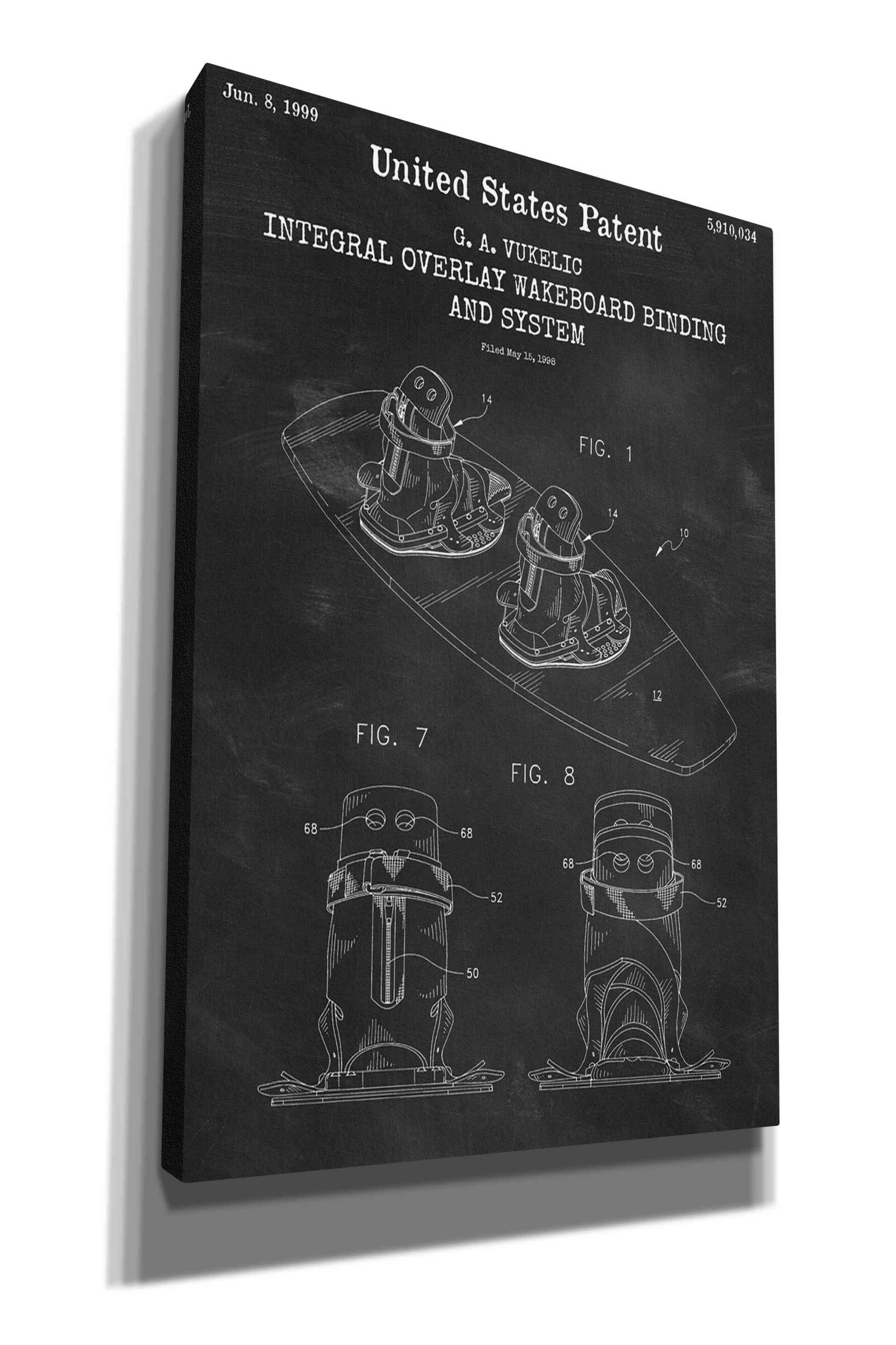 17 Stories Integral Overlay Wakeboard Binding And System Blueprint ...