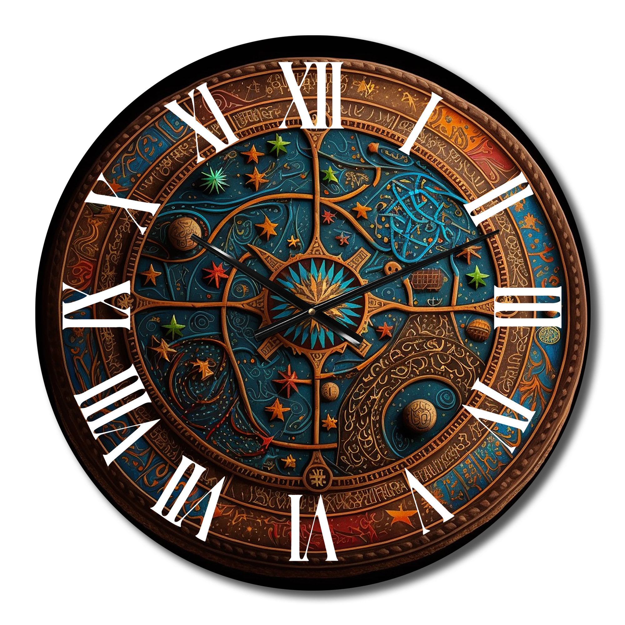 Design Art Ancient Cosmic Cartography I Metal Wall Clock | Wayfair