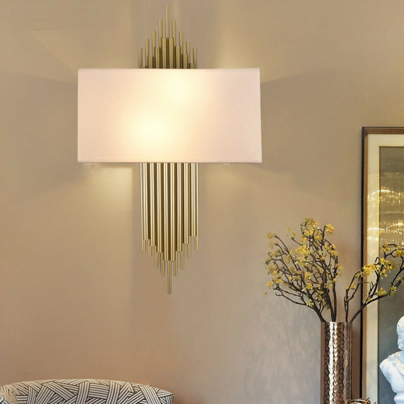 Everly Quinn Fikir 2-Light Flush Mounted Fabric Sconce & Reviews | Wayfair