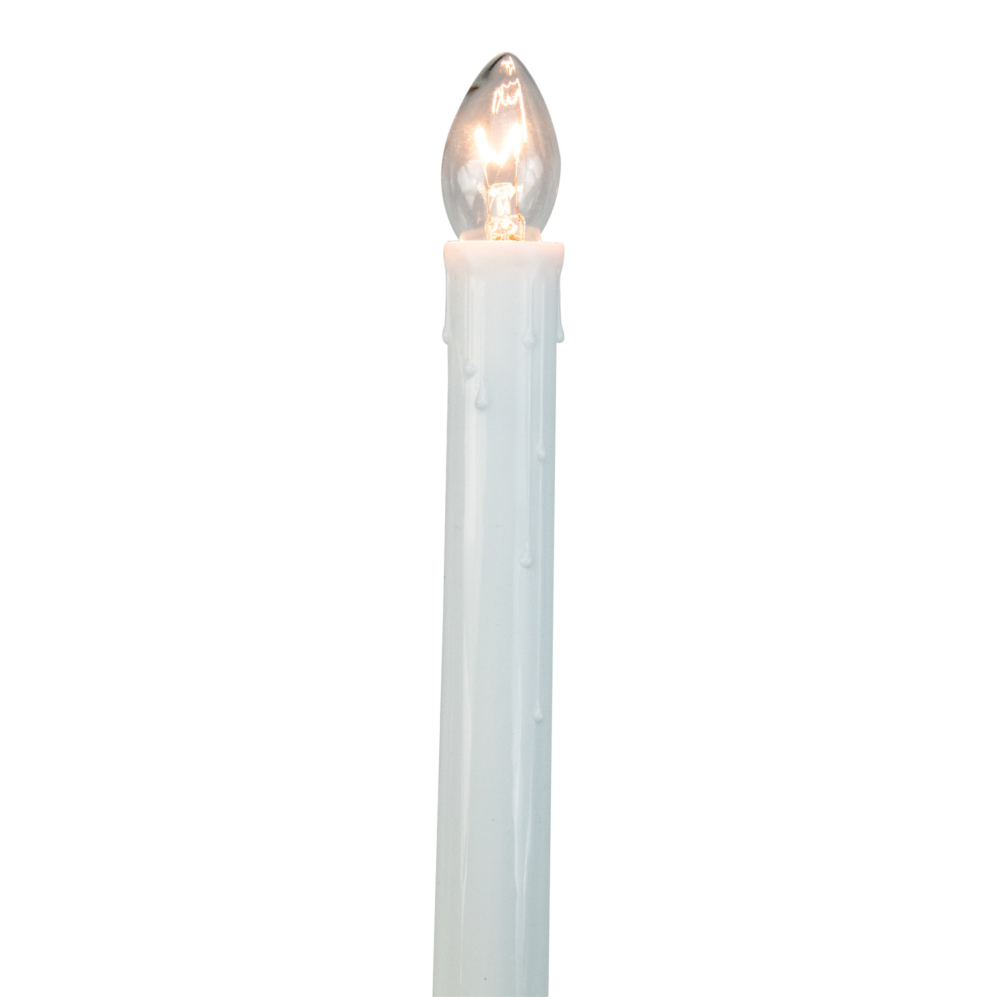 Northlight Seasonal White C7 Candle Pathway Markers Christmas Lights 8 ...