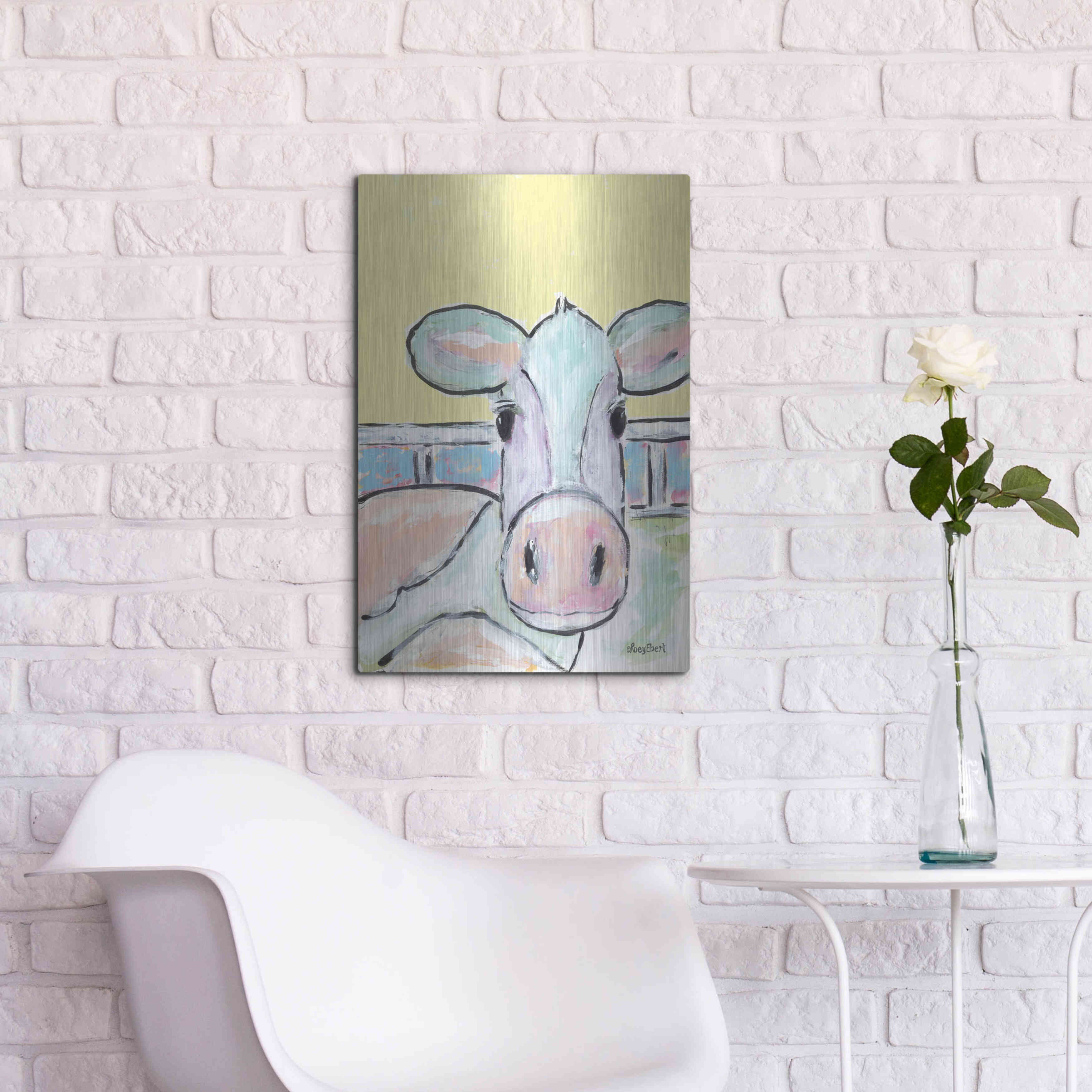 Luxe Metal Art 'Moo Moo' By Roey Ebert, Metal Wall " Moo Moo " by Roey ...