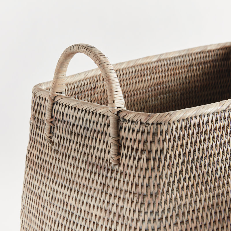 Bayou Breeze Decotis RATTAN NARROW MAGAZINE BASKETS | Wayfair