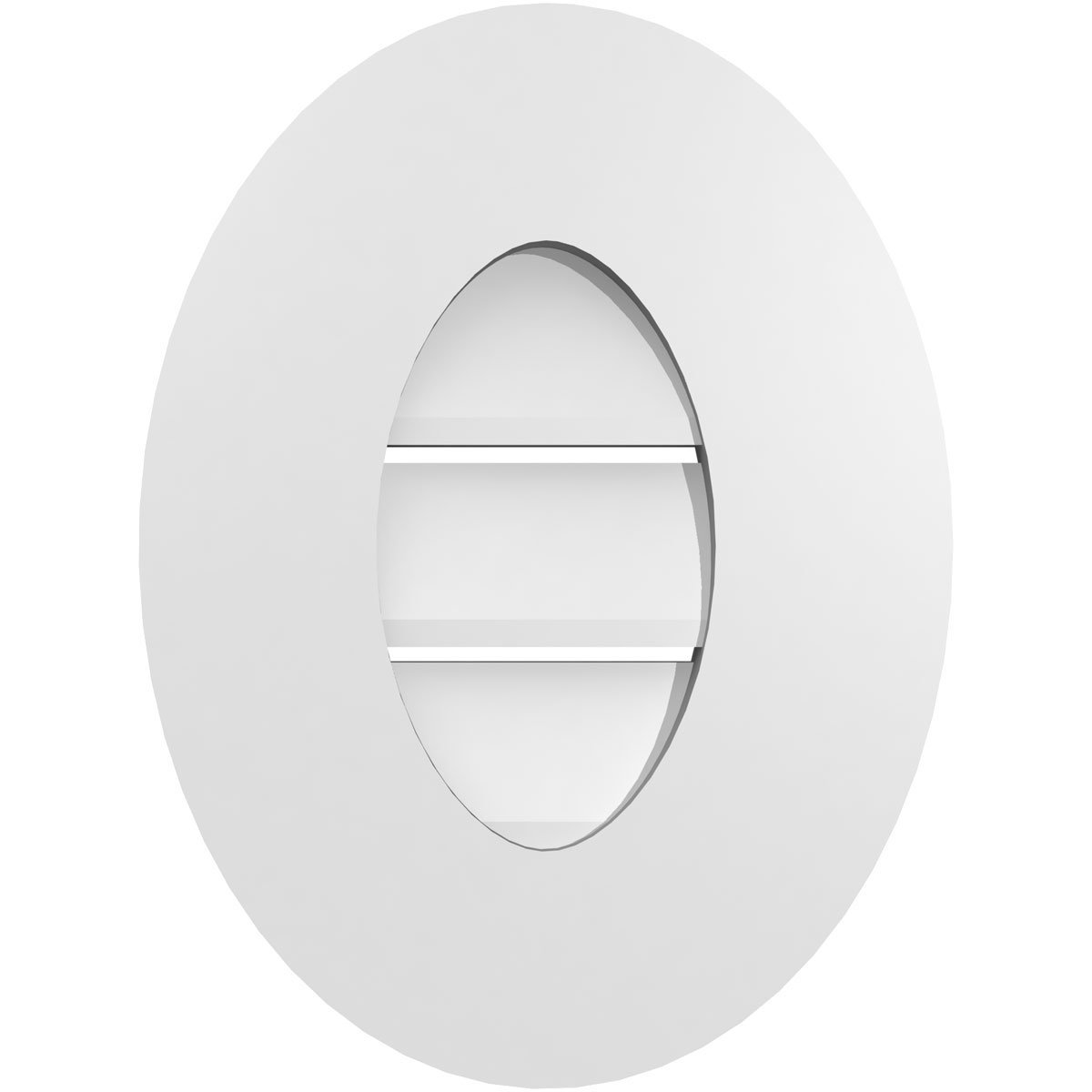 Ekena Millwork Vertical Oval Surface Mount Signature Urethane ...