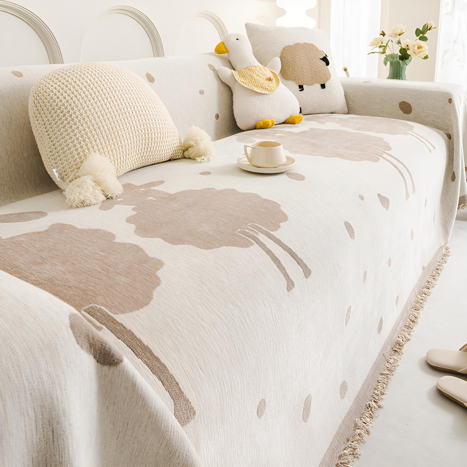 August Grove® Chenille Sofa Cover Cloth, All Seasons Universal | Wayfair