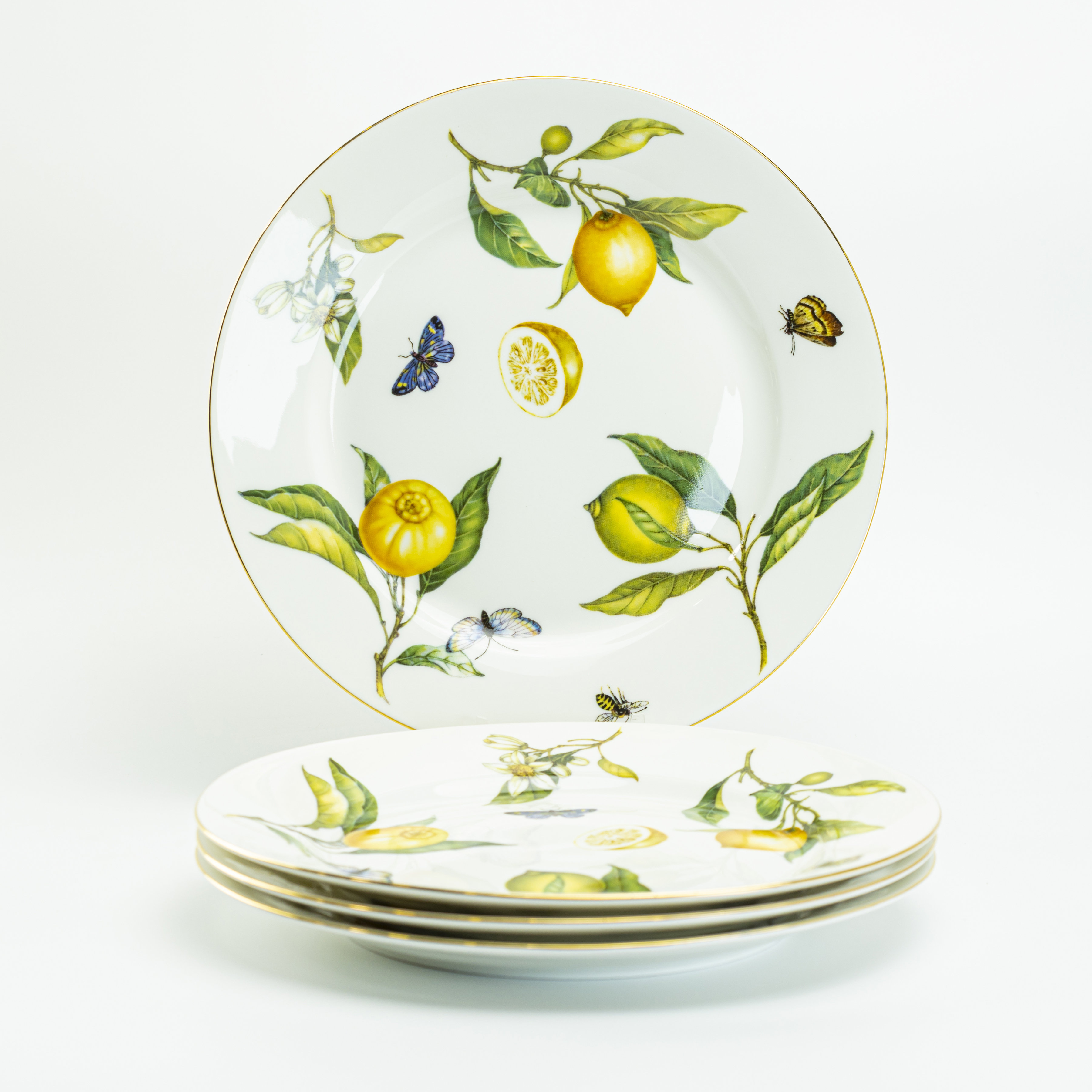Grace's Tea Ware Lemons Butterfly Bee Garden Salad Plate & Reviews ...