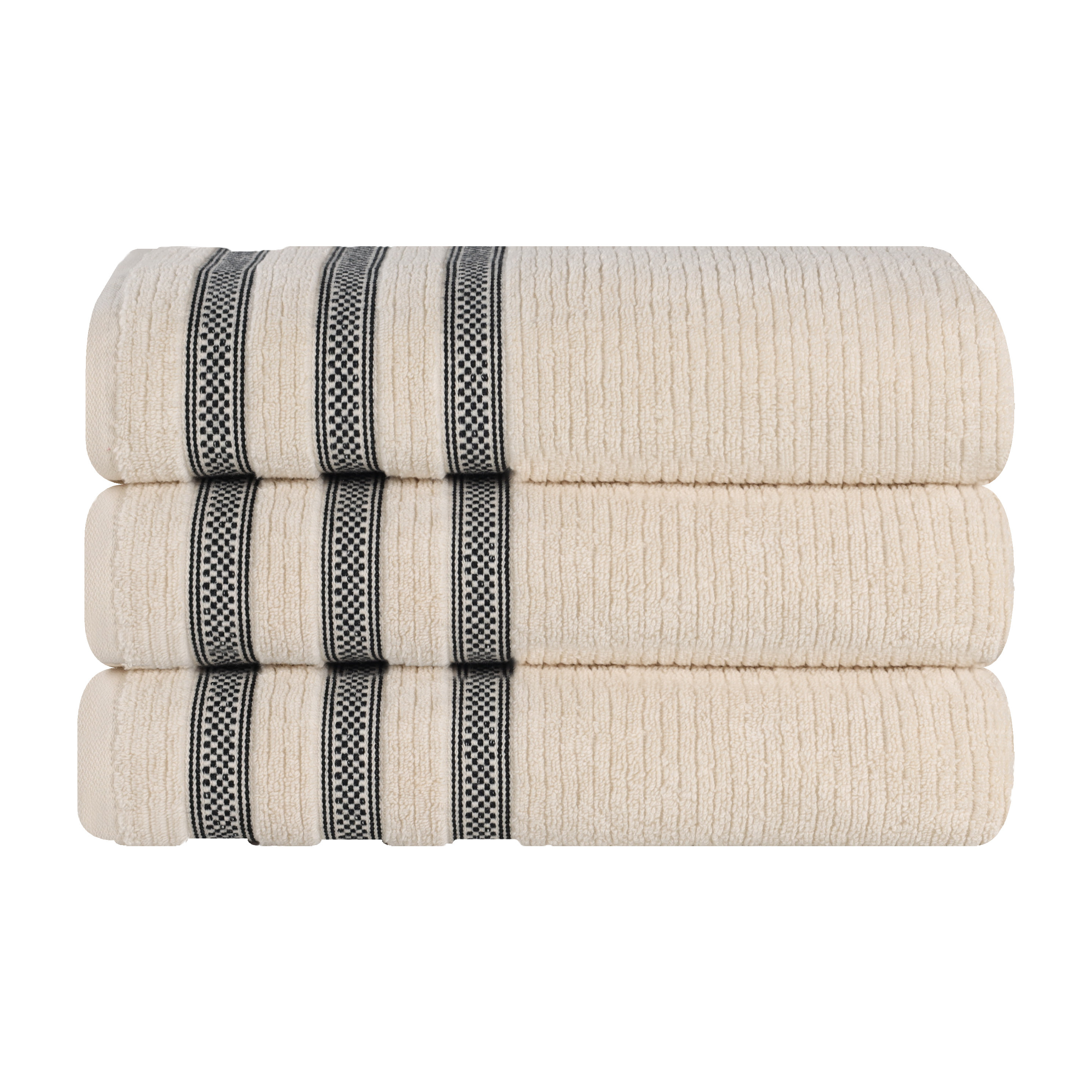 AllModern Emiliah Zero Twist Cotton Ribbed Modern Geometric Border ...